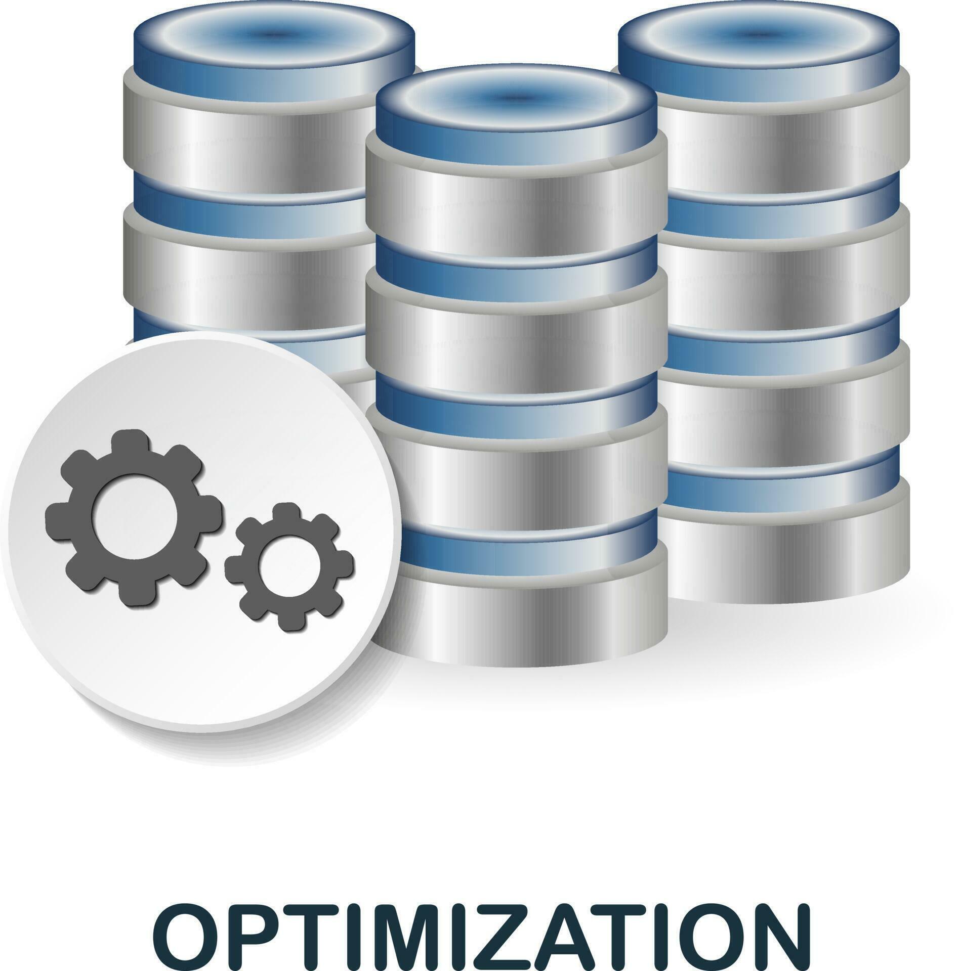 Optimization icon. 3d illustration from data science collection ...