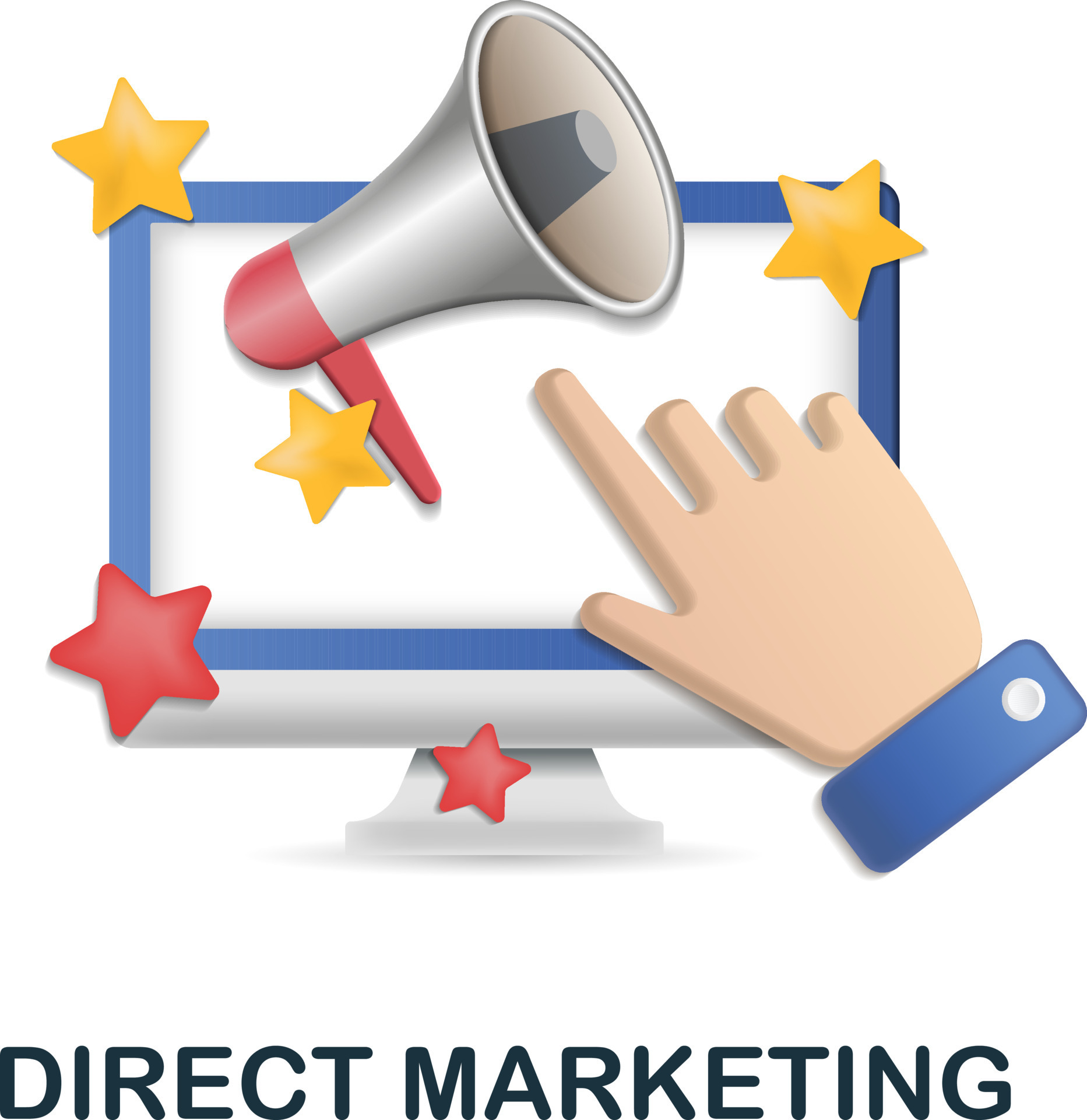 Direct Marketing Icon 3d Illustration From Digital Marketing Collection Creative Direct