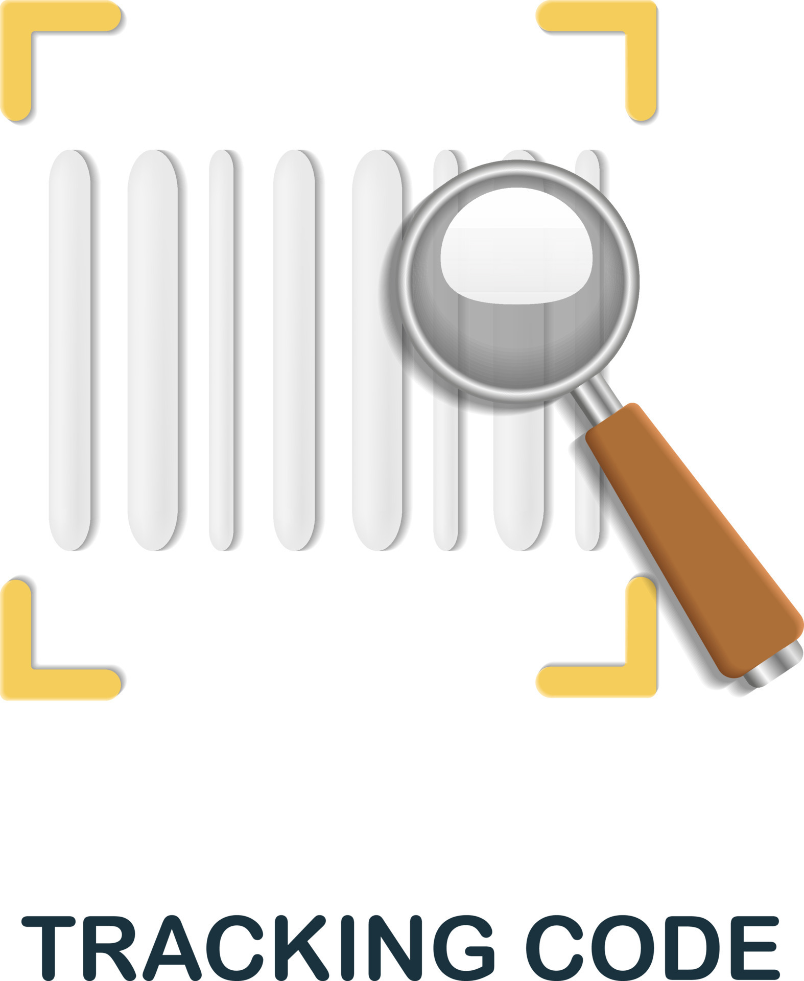 Tracking Code icon. 3d illustration from e-commerce collection ...