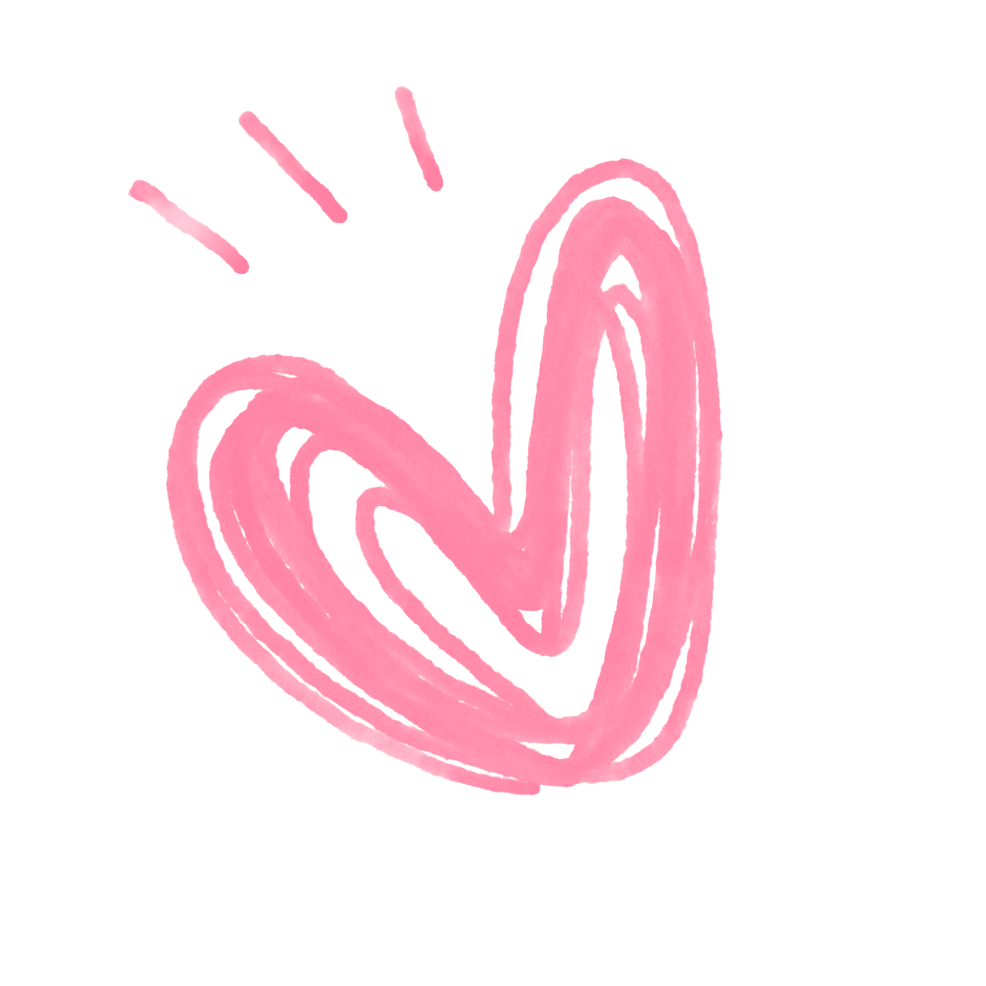 Doodle Hearts Hand Drawn Pink 23477168 Png
