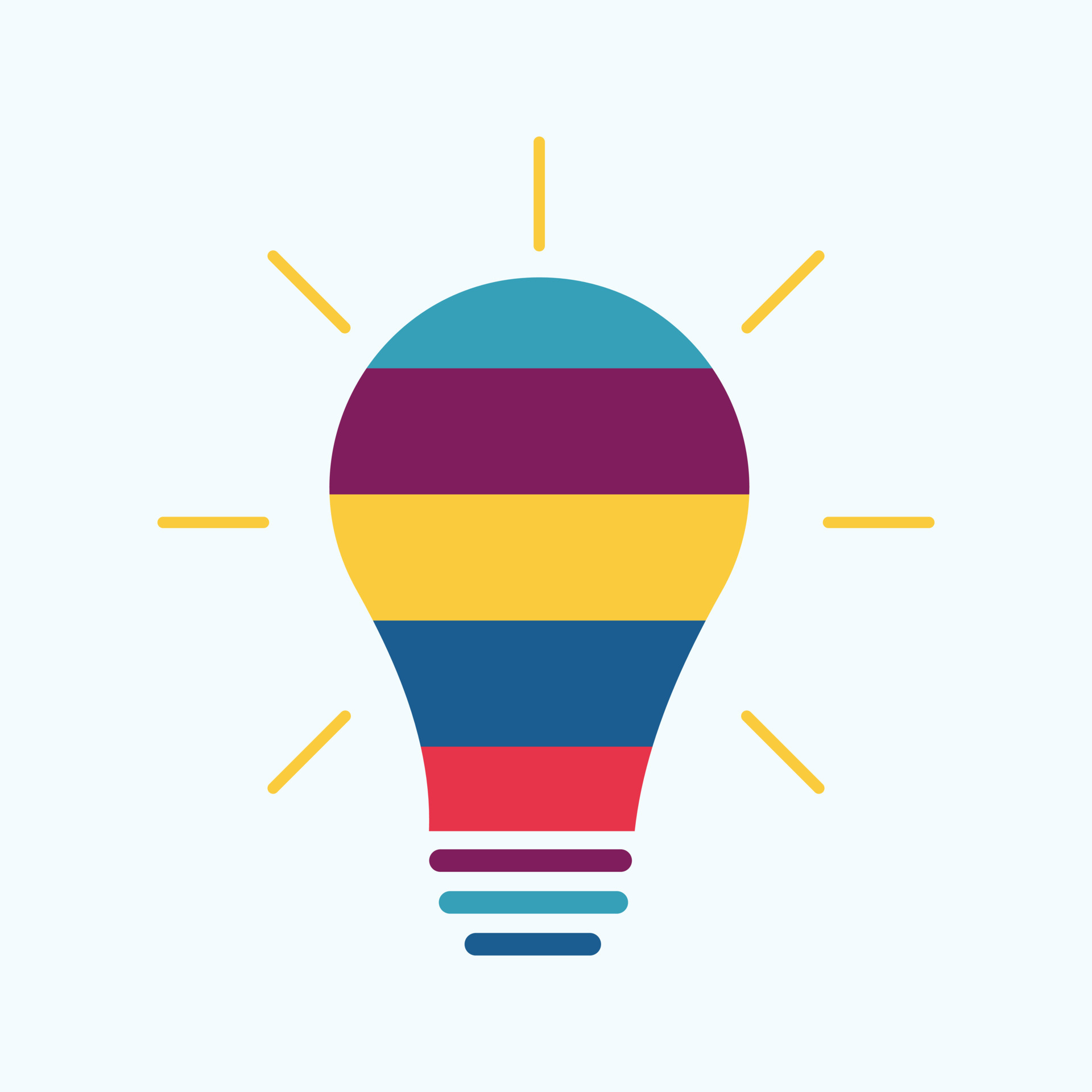 Colourful Light Bulb Vector Illustration On White Background 23478619 Vector Art At Vecteezy