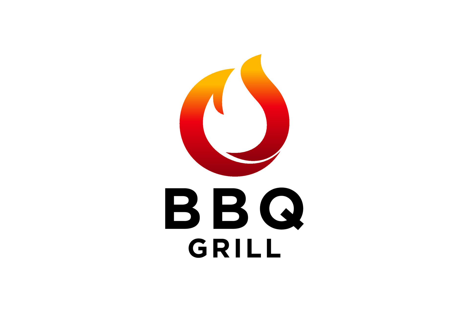 barbecue logo with bbq logotype and fire concept. 23479184 Vector Art at Vecteezy