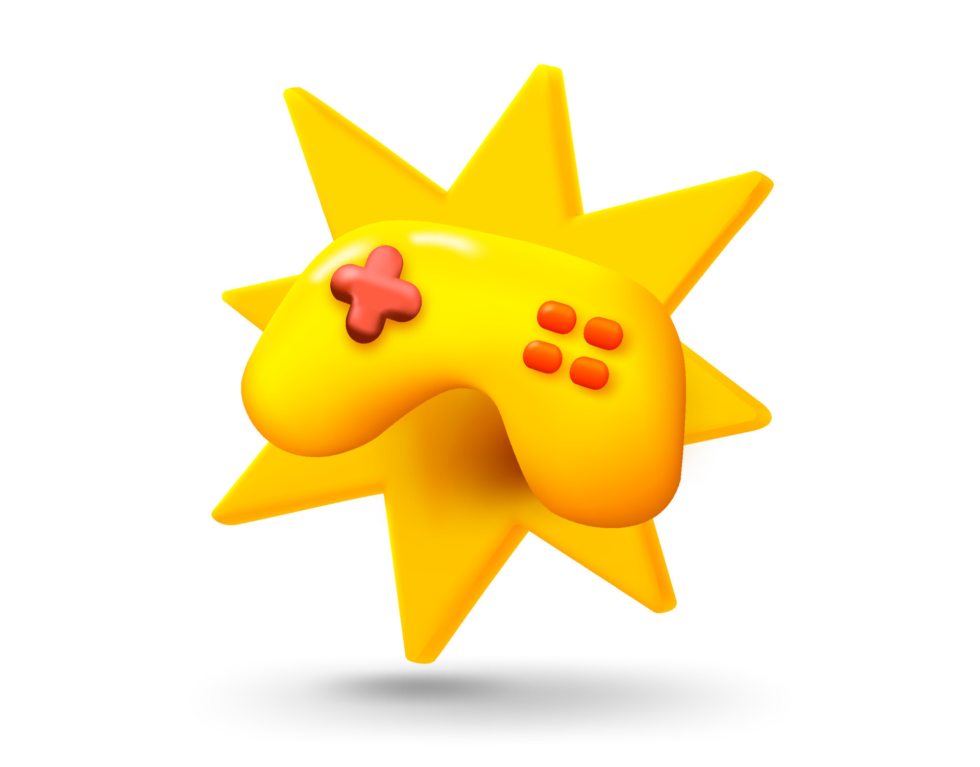 Gamepad With Explosion Effect 3d Vector Mobile Application Icon With Notification 23480018
