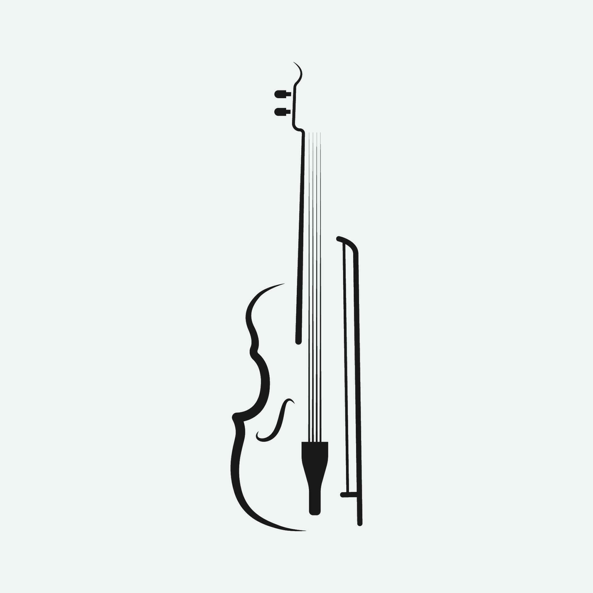 Violin Viola Fiddle Cello Bass Contrabass Music Instrument Silhouette
