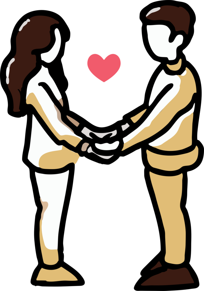Two Girls Holding Hands Clipart