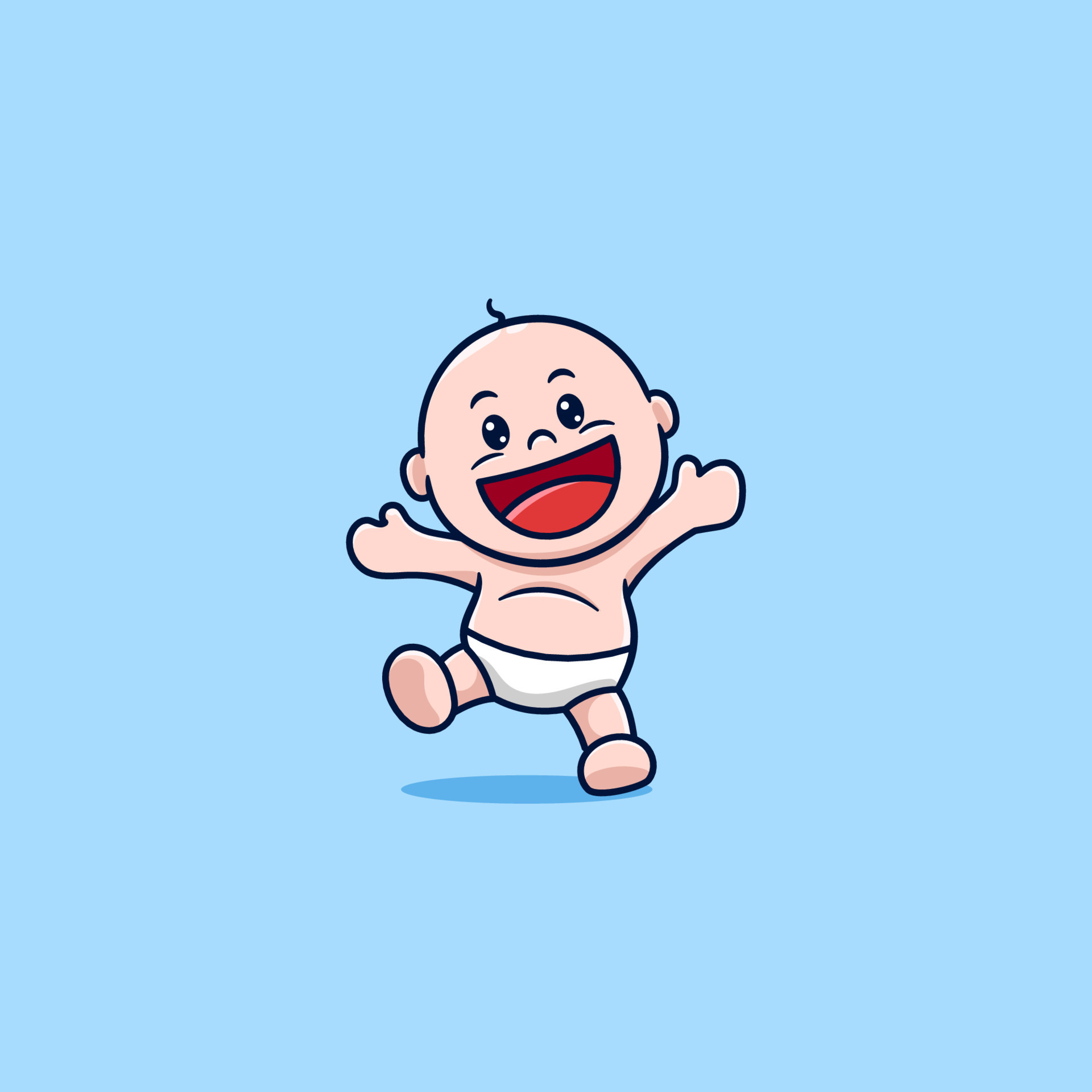 Baby Walking Cartoon