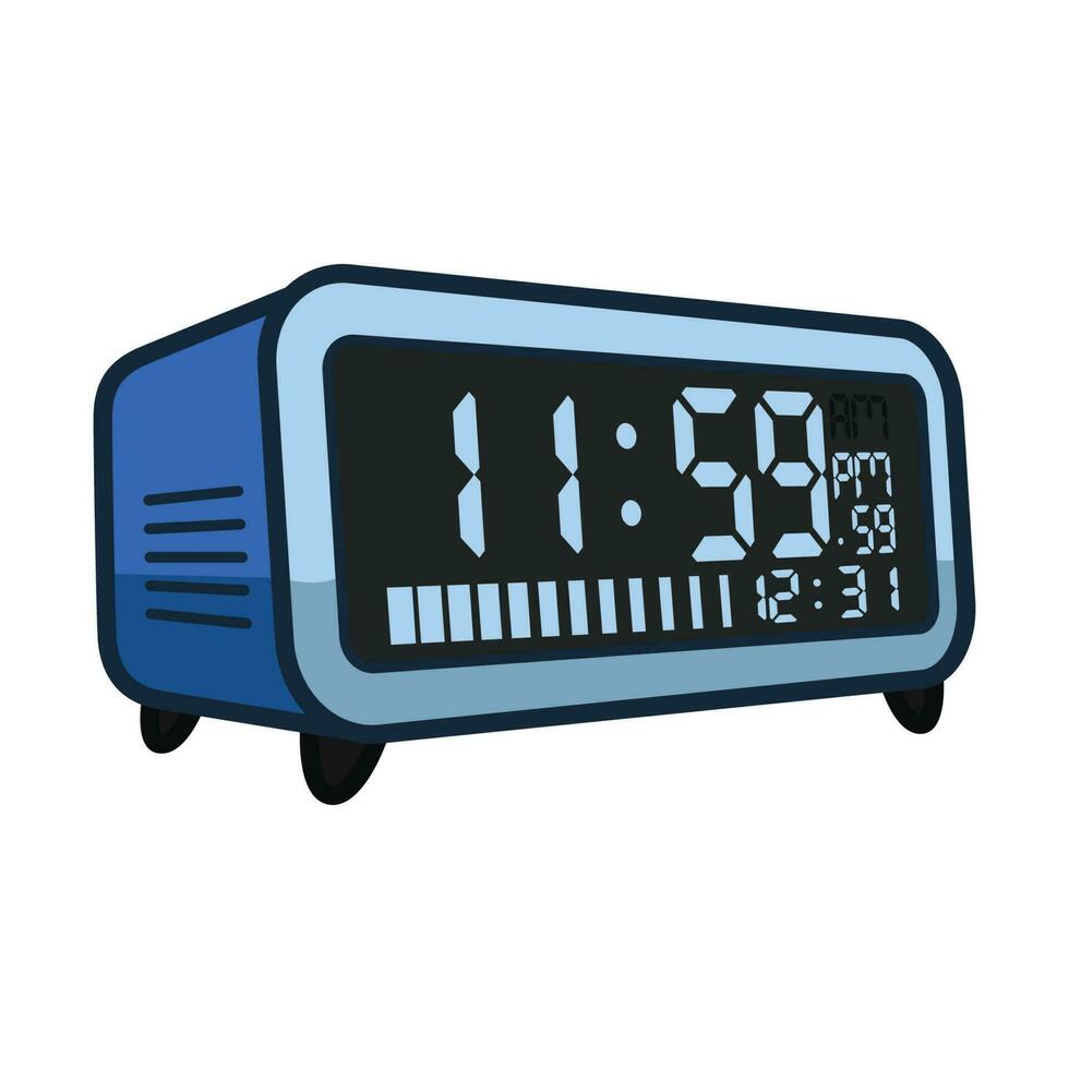 Digital Desk Clock. New Year Icon Vector Illustration 23489079 Vector ...