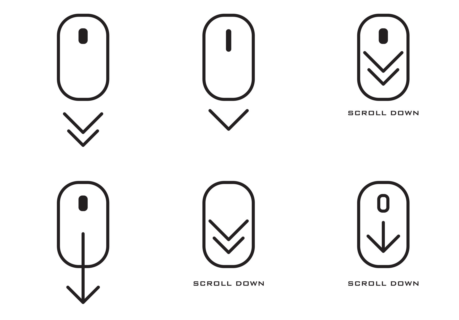 Scroll down icon. Vector Stock Illustration 23489720 Vector Art at Vecteezy Scroll down icon. Vector Stock Illustration 23489720 Vector Art at Vecteezy