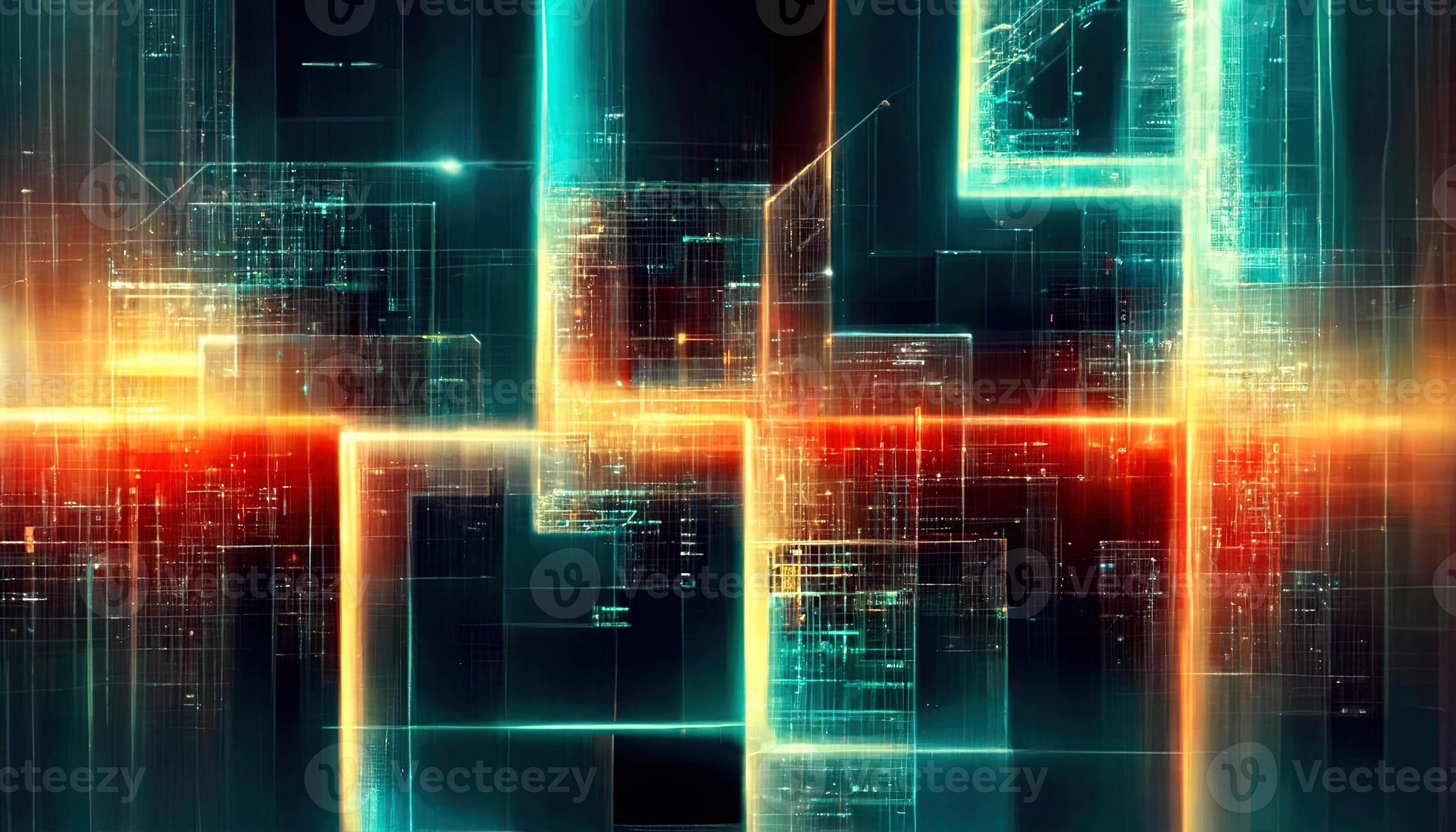 abstract tech background Floating Numbers HUD Background Matrix particles grid virtual reality ...