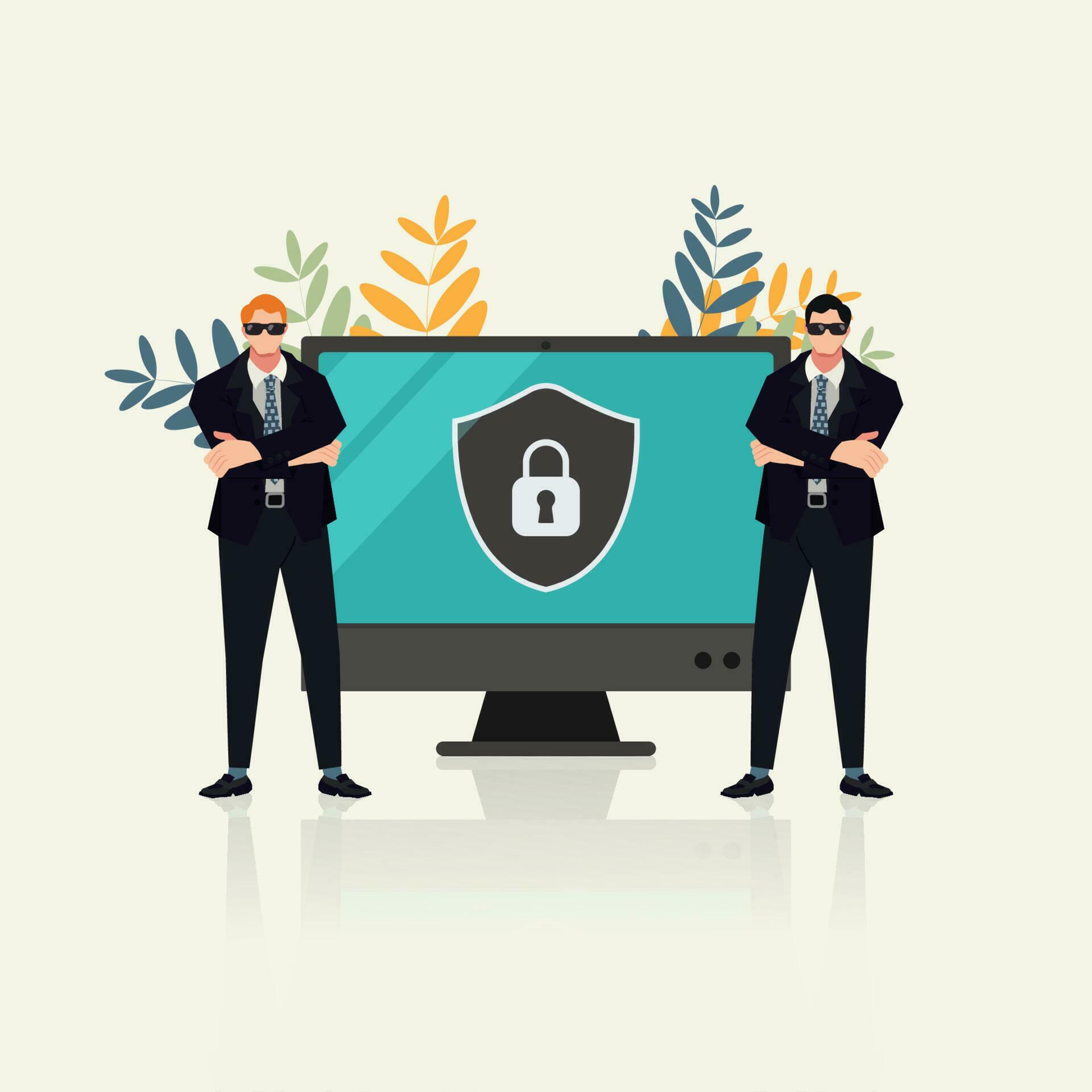 Cyber Security Digital Security Data Protection Concept Vector Illustration 23491520 Vector