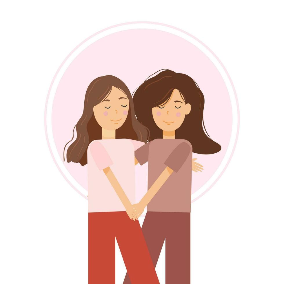 Warm friendly hugs. Hug concept vector illustration. 23491818 Vector Art at Vecteezy