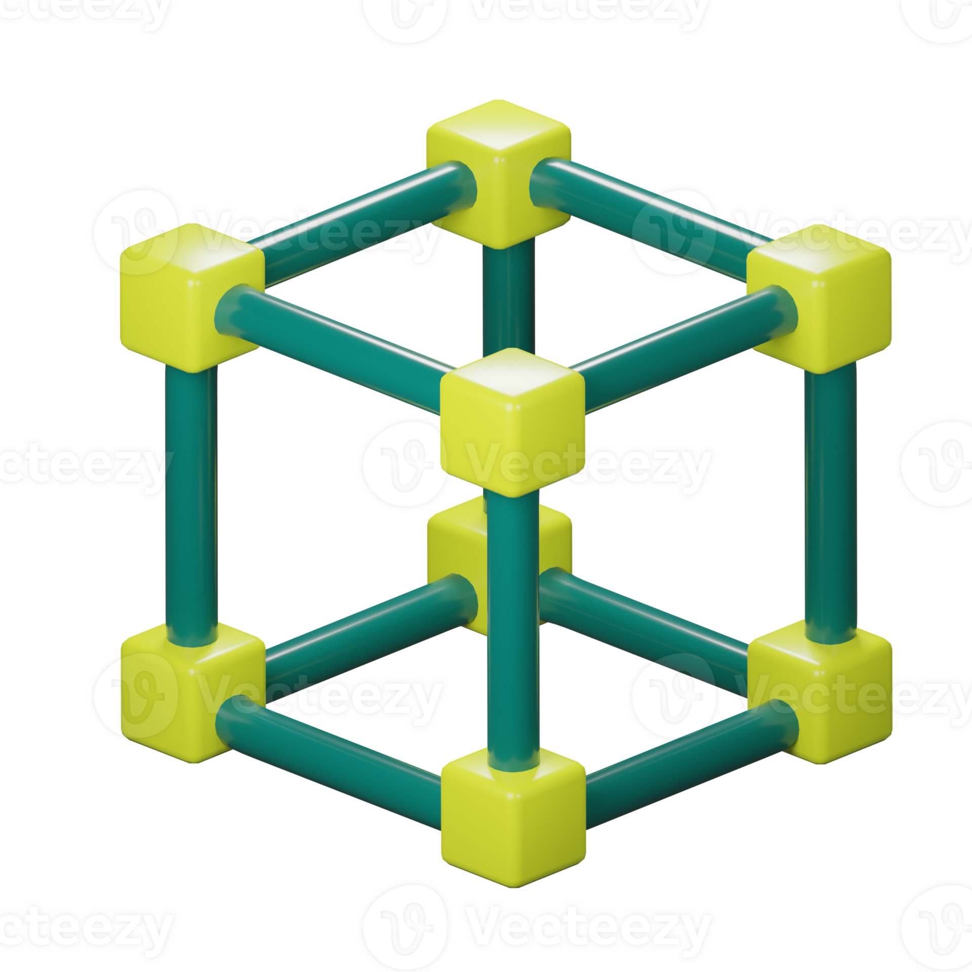 3D Geometry Cube Icon 23493319 PNG