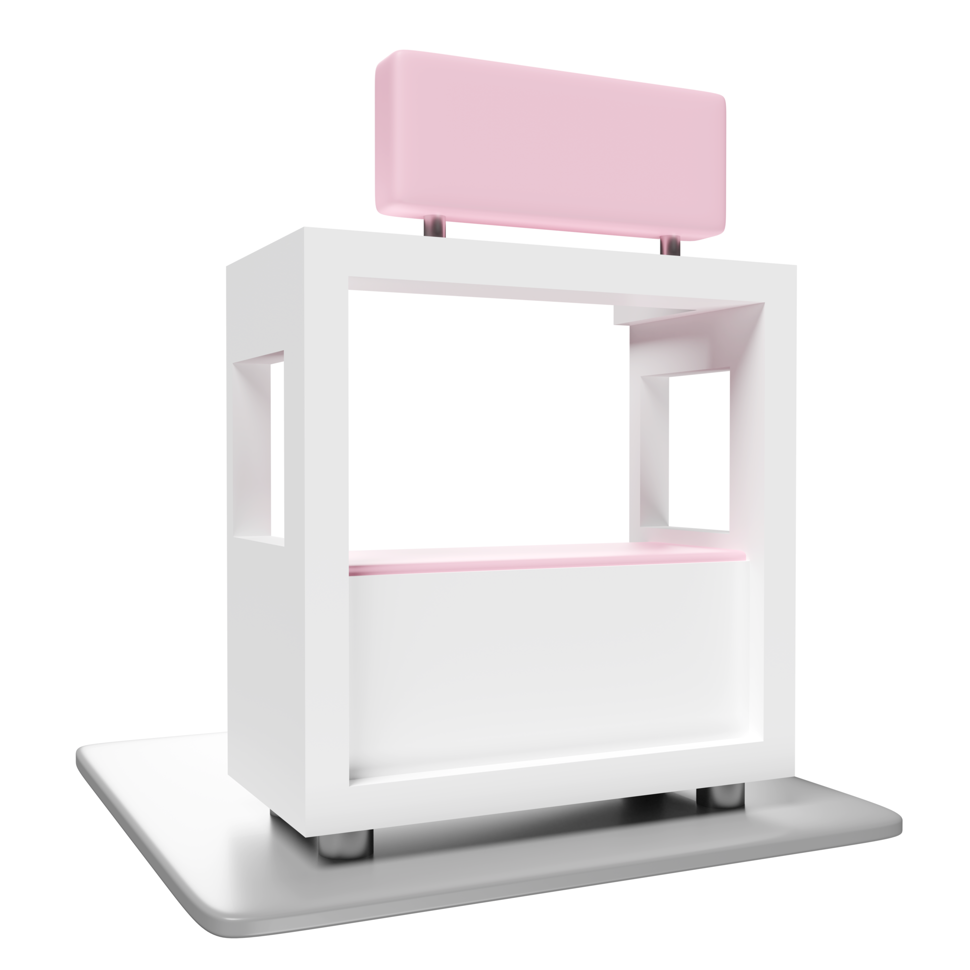 3d booth shop icon or pink white empty retail store front with shop ... 3d booth shop icon or pink white empty retail store front with shop ...