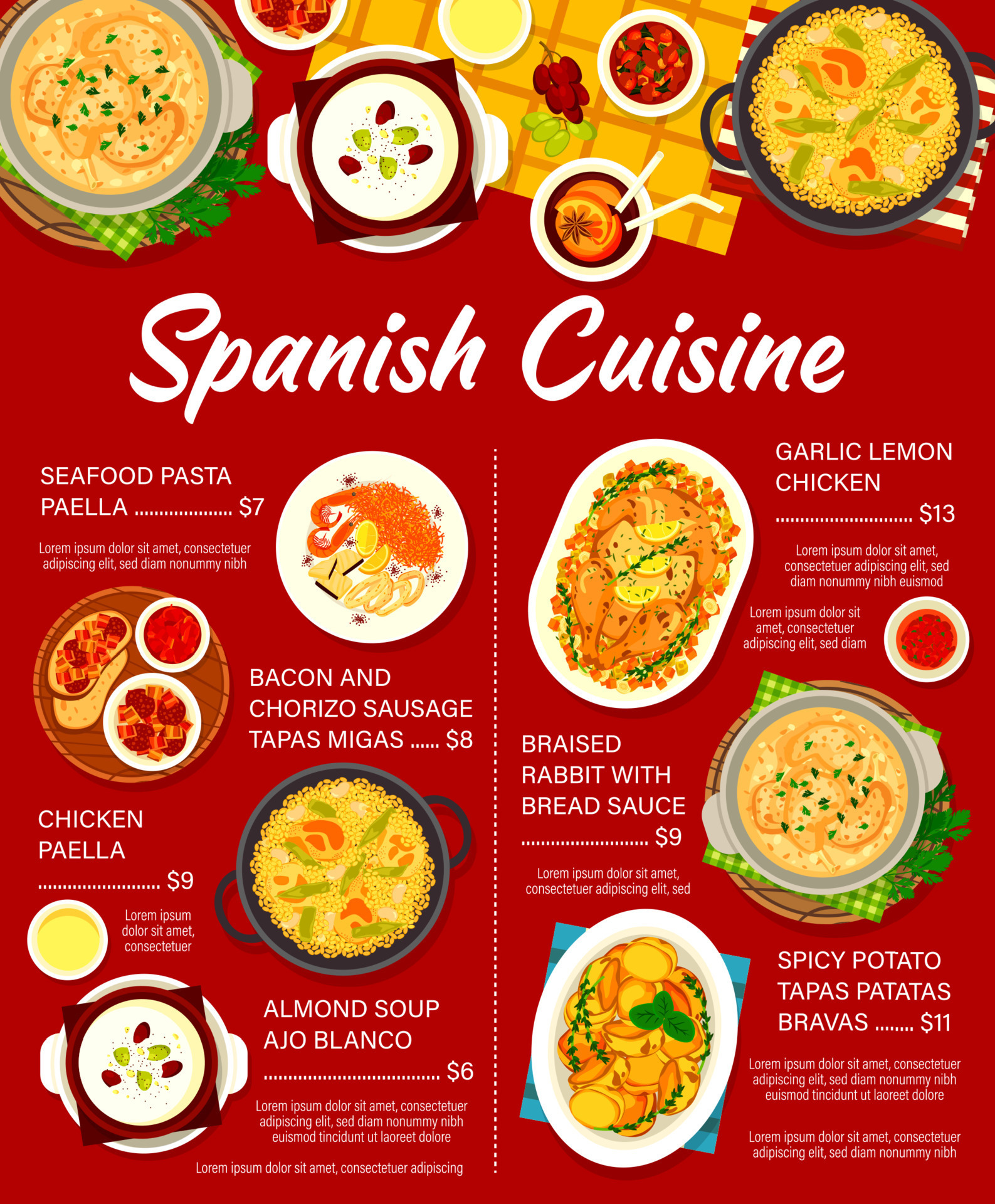 Spanish Food Menu spanish-food-menu
