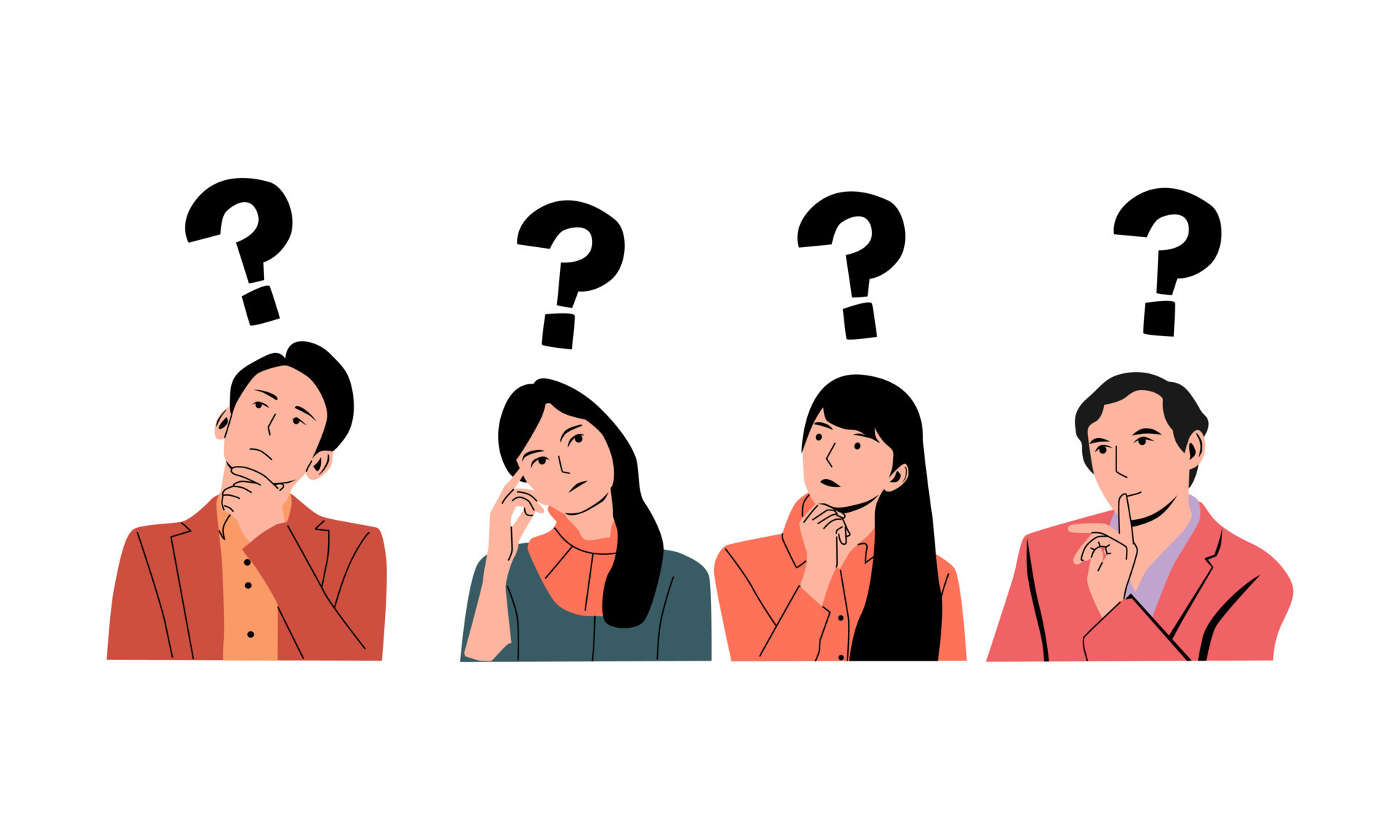 Vector Illustration Of Person Pose Confused Expression 23498644 Vector