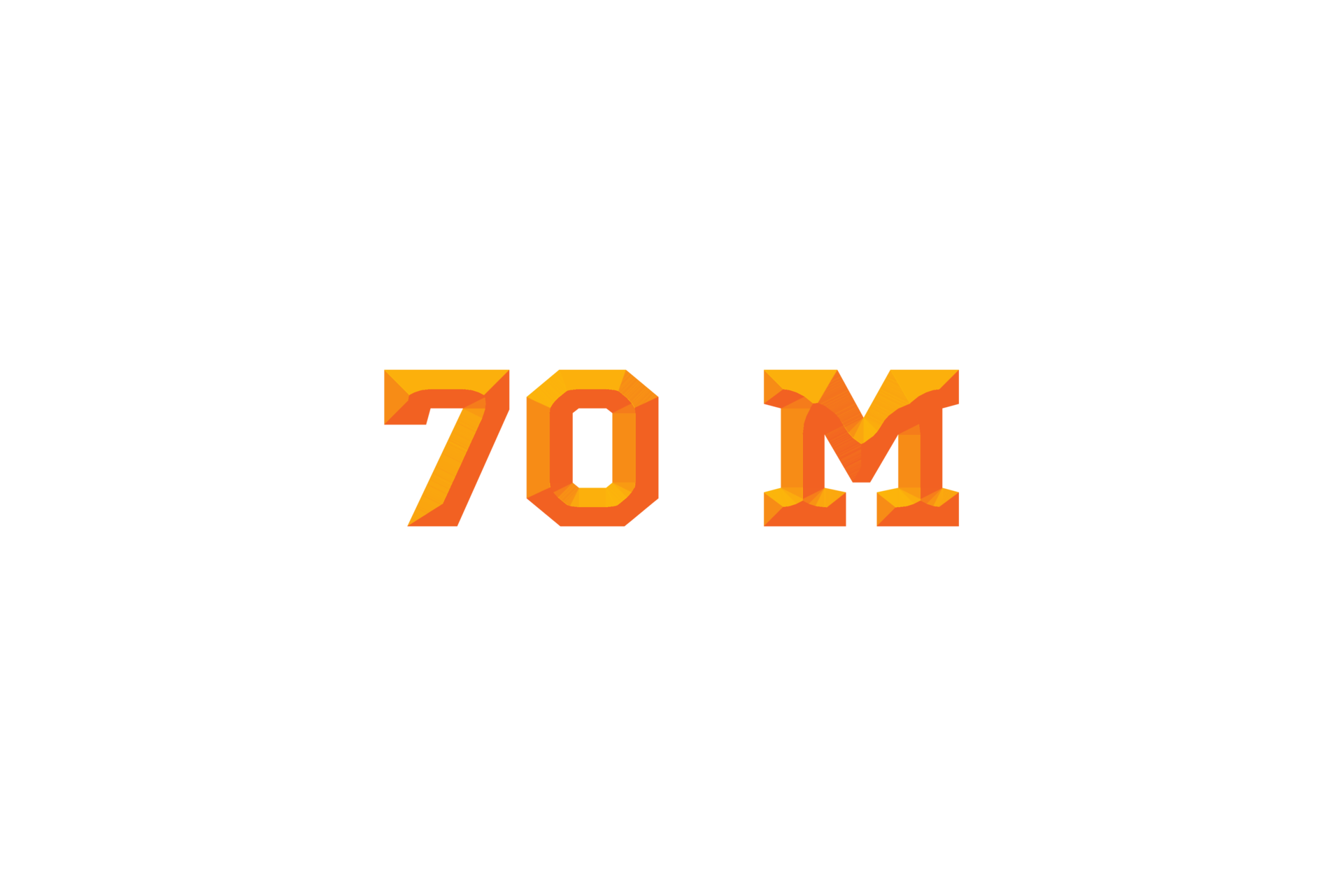 70-million-subscribers-celebration-greeting-number-with-embossed-design