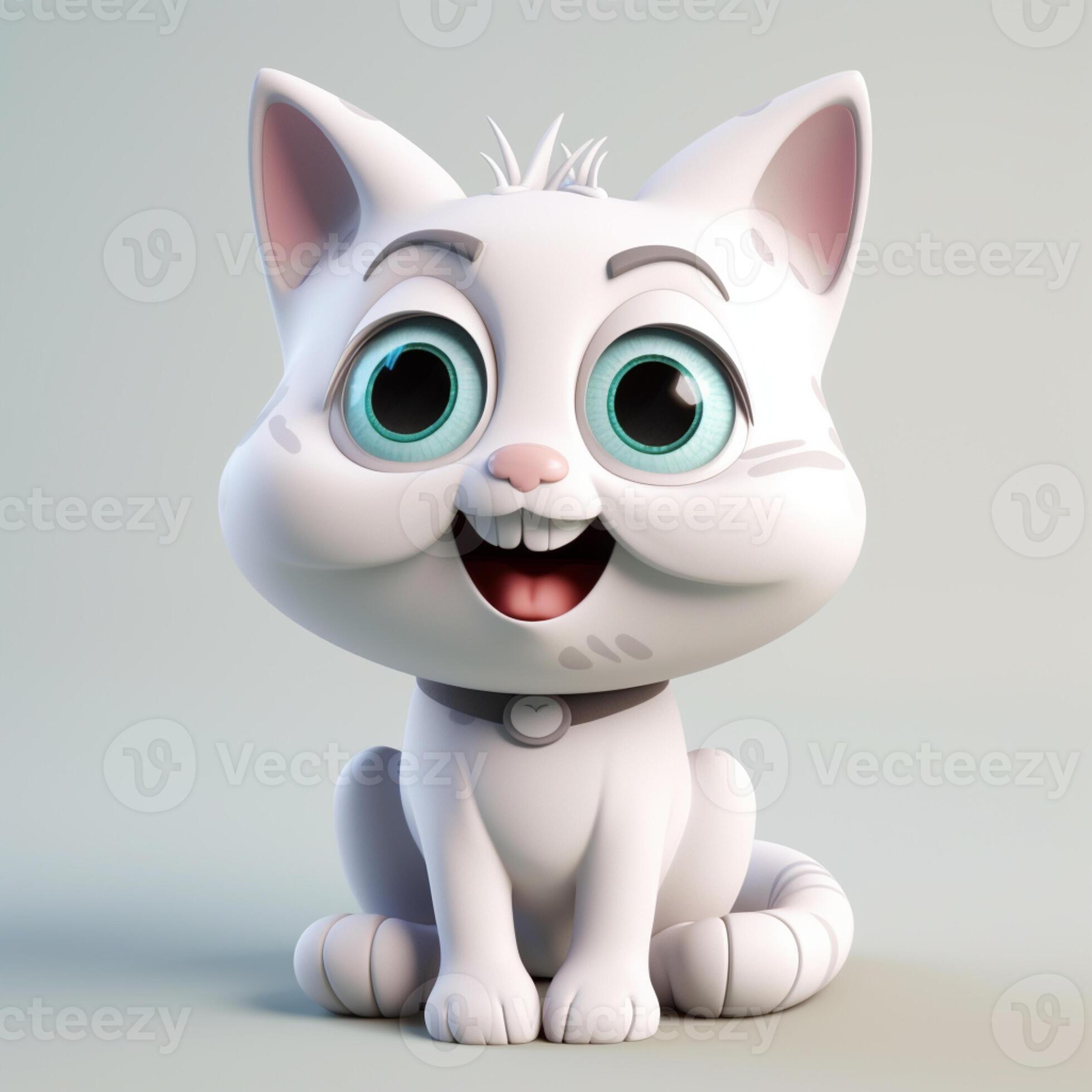 Cute Funny Cartoon Cat With Funny Expression Cartoon Character Smile Face Cat 23500636 Stock