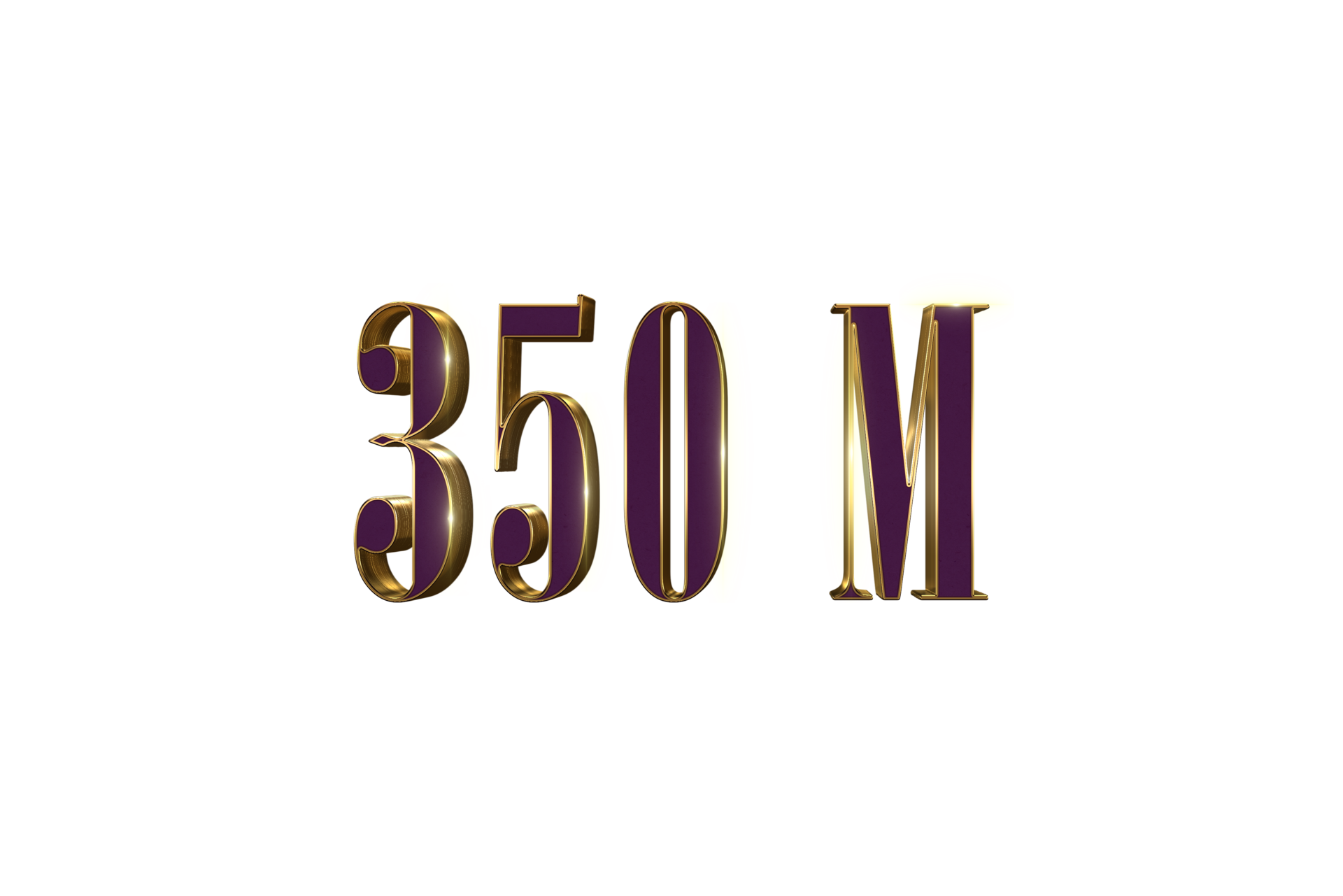 350-million-subscribers-celebration-greeting-number-with-luxury-design