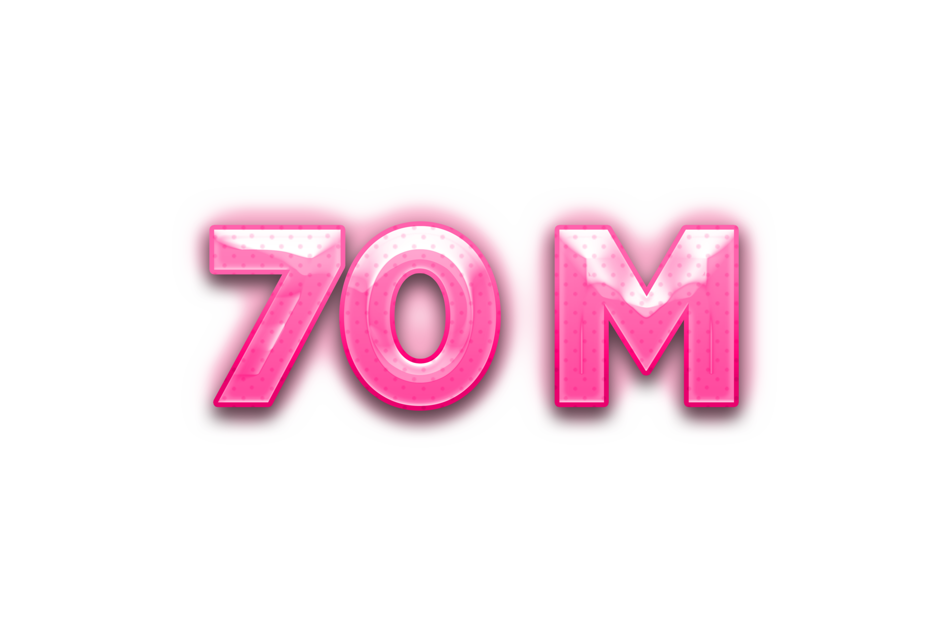 70 Million Subscribers Celebration Greeting Number With Pink Design 70-million-subscribers-celebration-greeting-number-with-pink-design