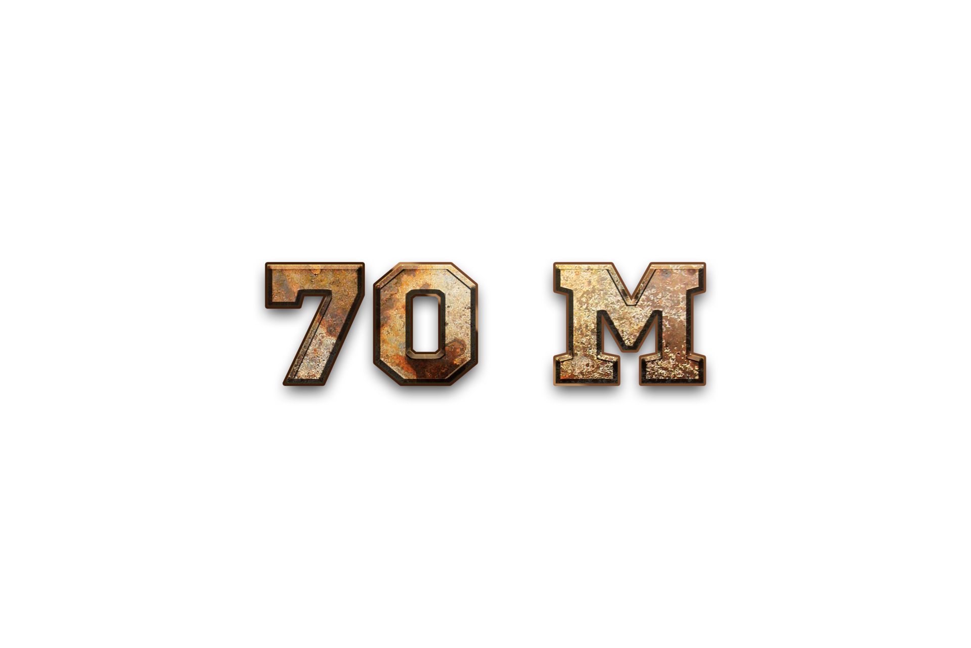 70-million-subscribers-celebration-greeting-number-with-rustic-design