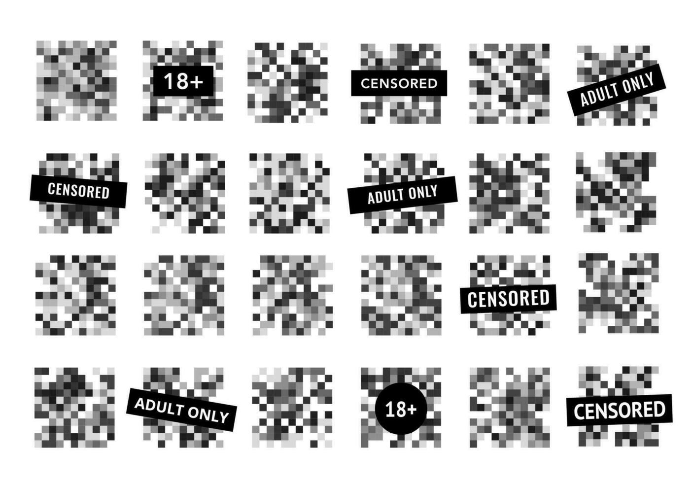 Censor Monochrome Mosaic Pixel Blur Vector Bars 23503554 Vector Art At Vecteezy