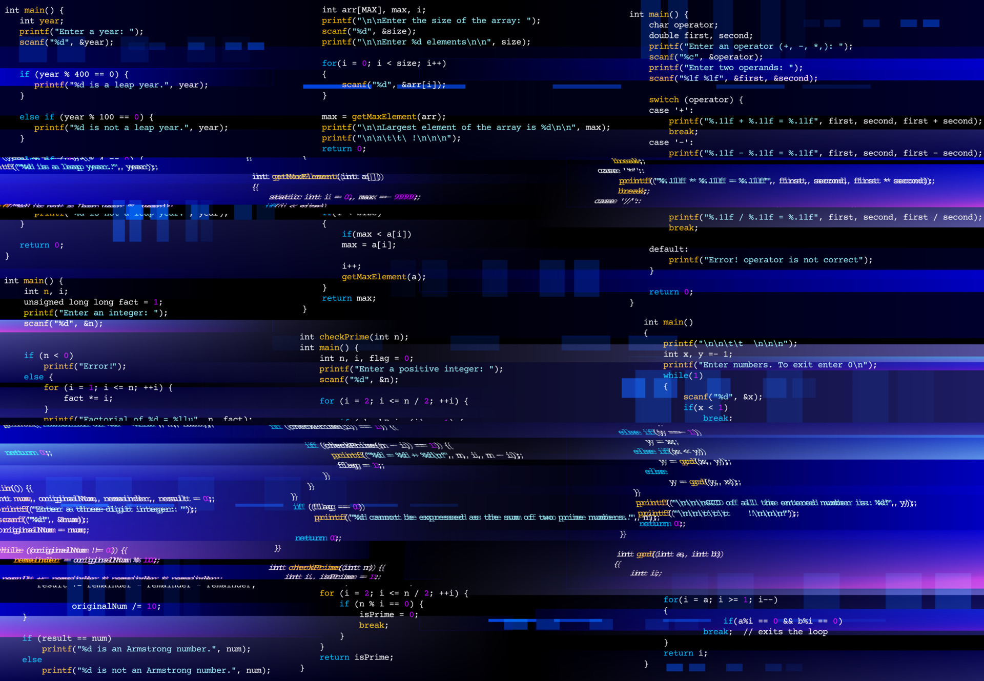 Computer screen, glitch in programming code 23504378 Vector Art at Vecteezy