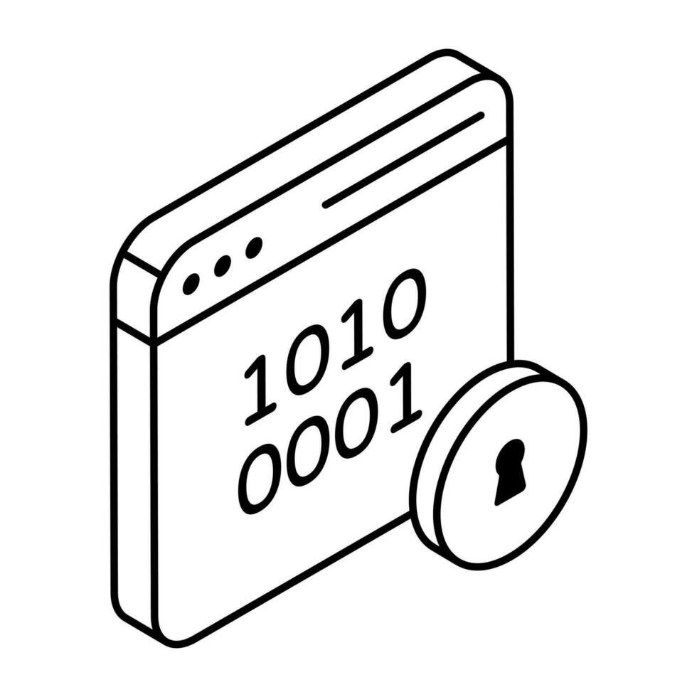 A premium download icon of secure binary data 23506381 Vector Art at ...