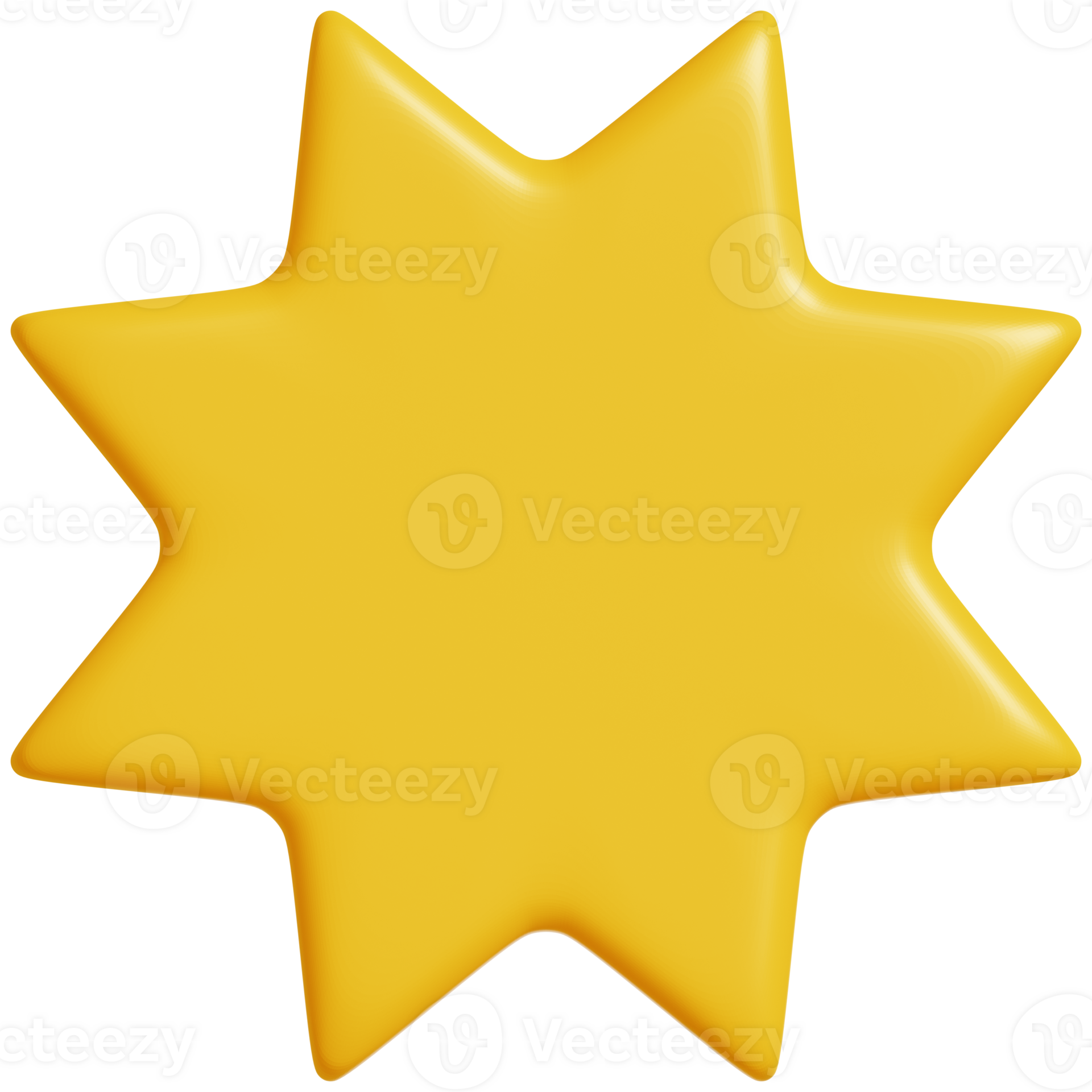 3D cute yellow star.Minimal design 3d render. 23507903 PNG
