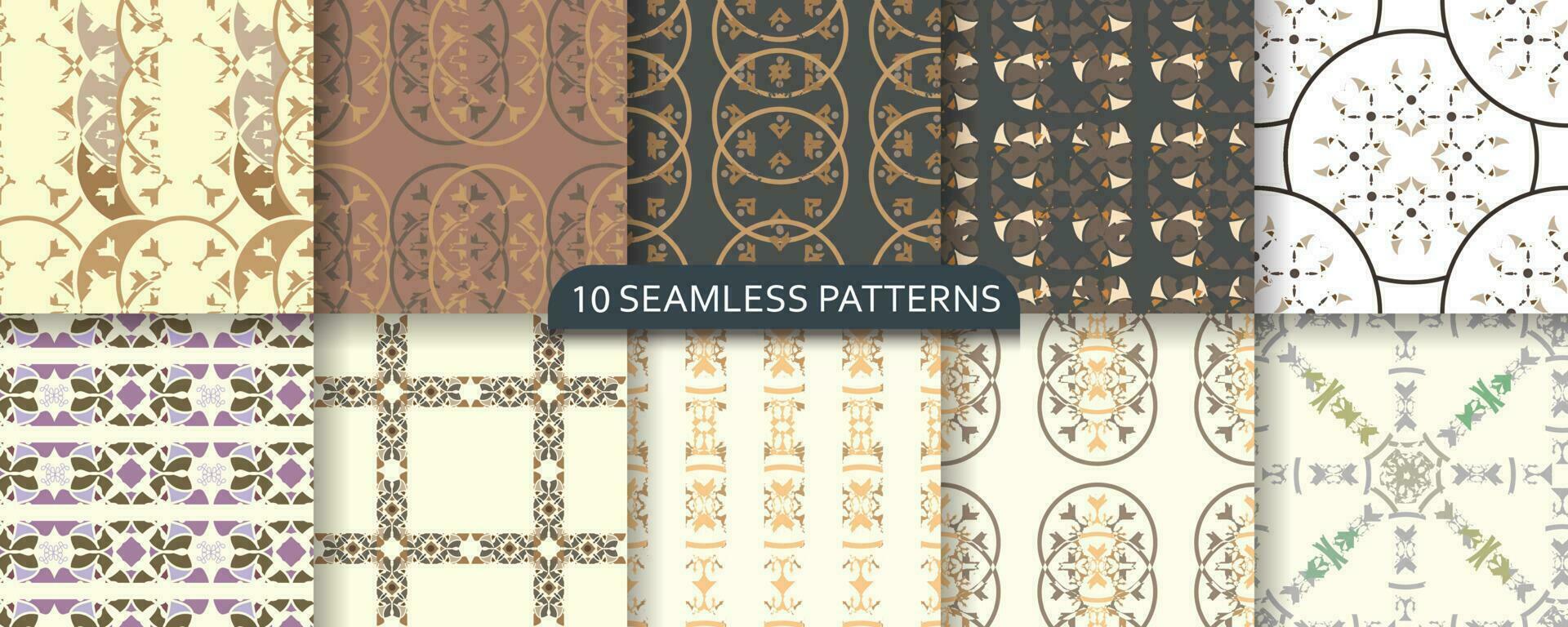 Modern Abstract Seamless Pattern Set Vector Illustration 23508055