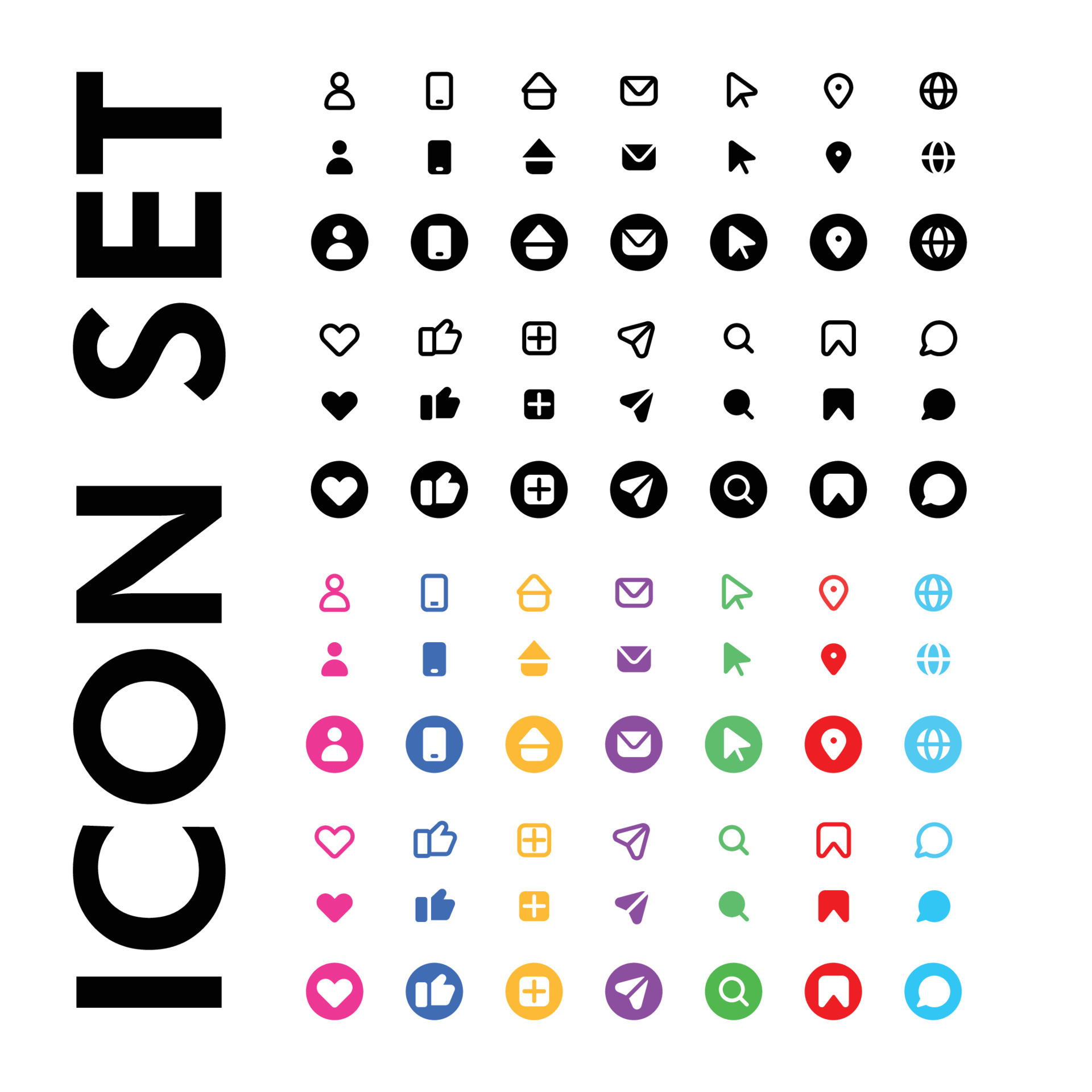 icon set in vector 23509334 Vector Art at Vecteezy