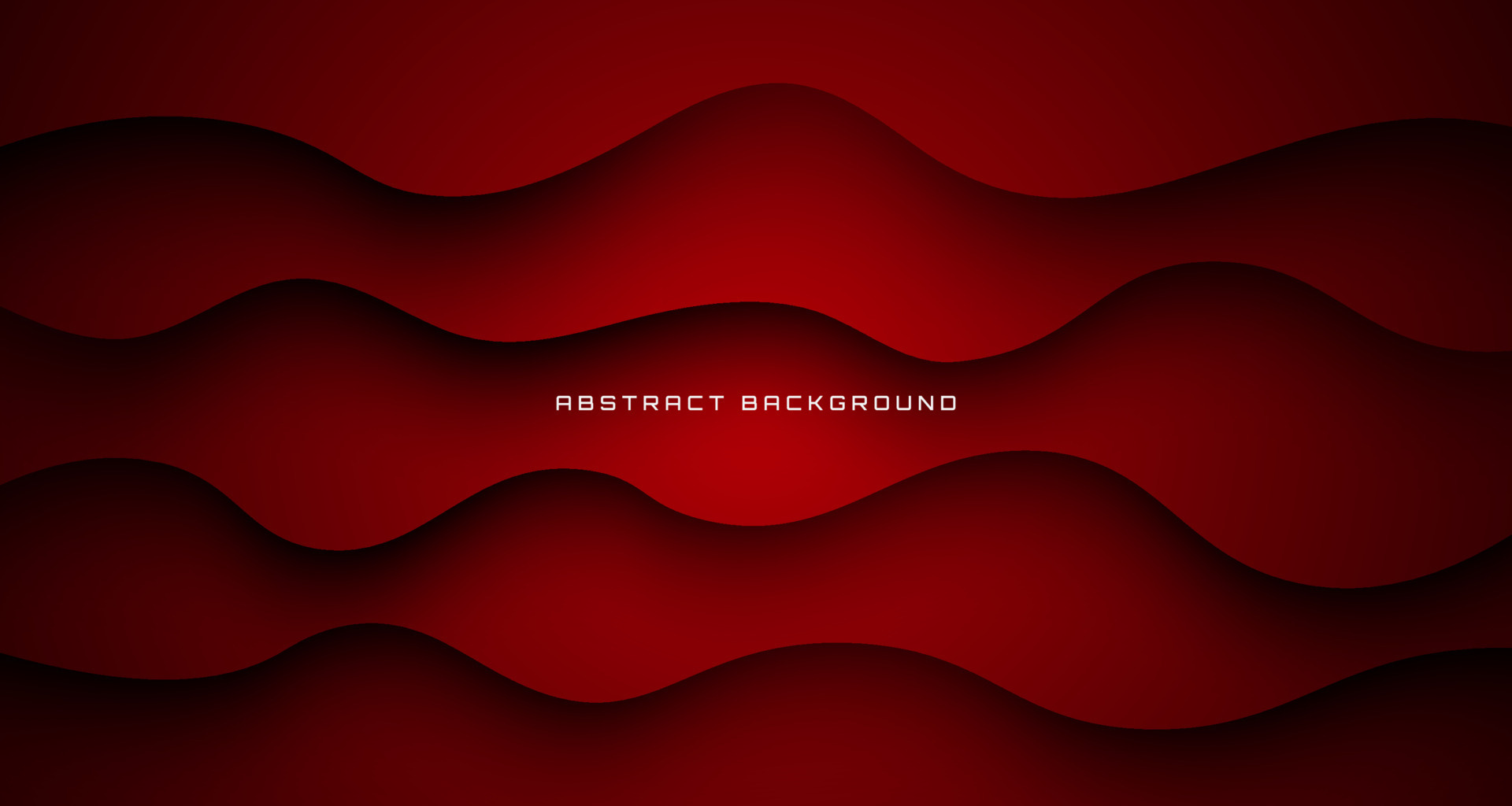 3d Red Geometric Abstract Background Overlap Layer On Dark Space With Waves Effect Decoration