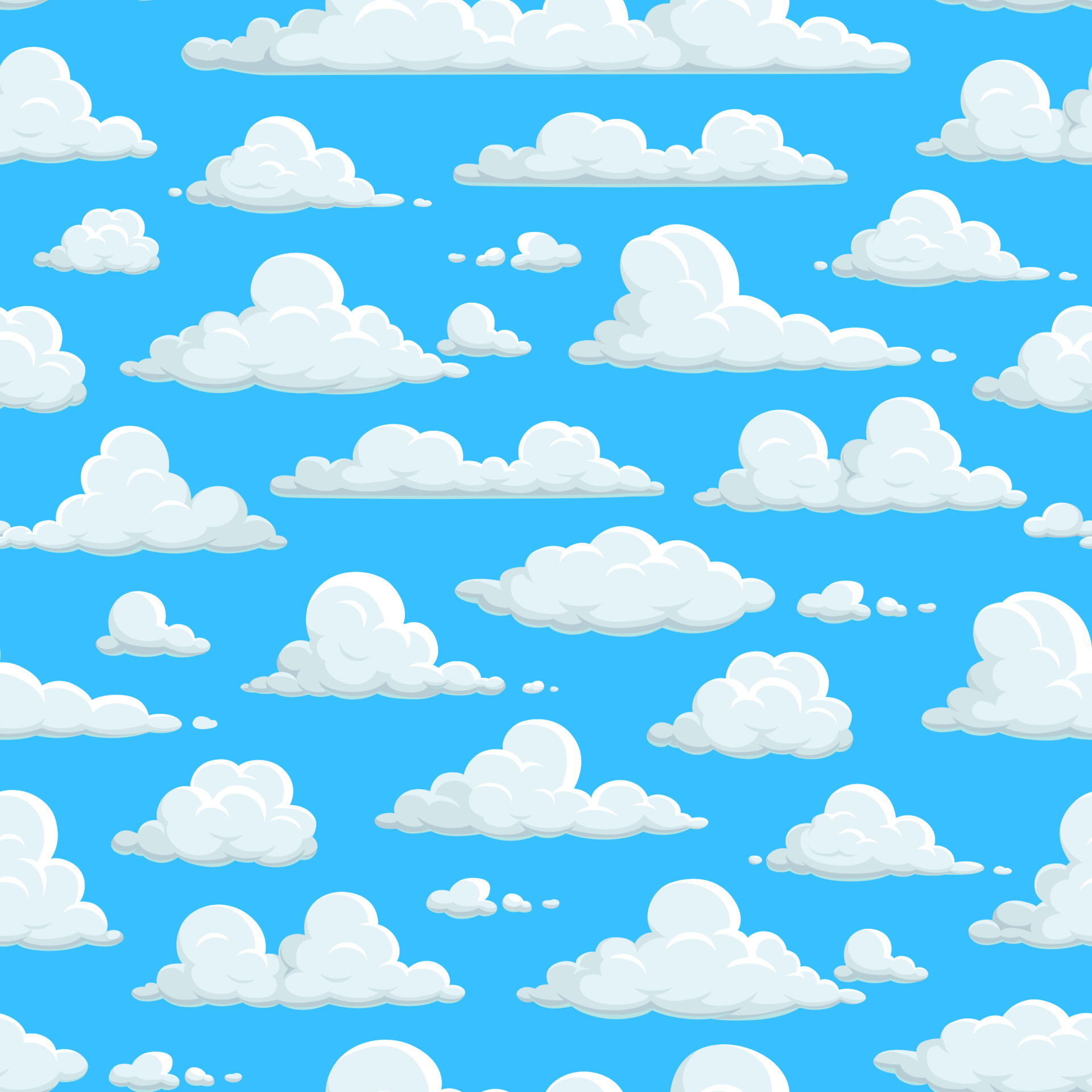 Cloudy sky seamless pattern, clouds background 23510344 Vector Art at ...