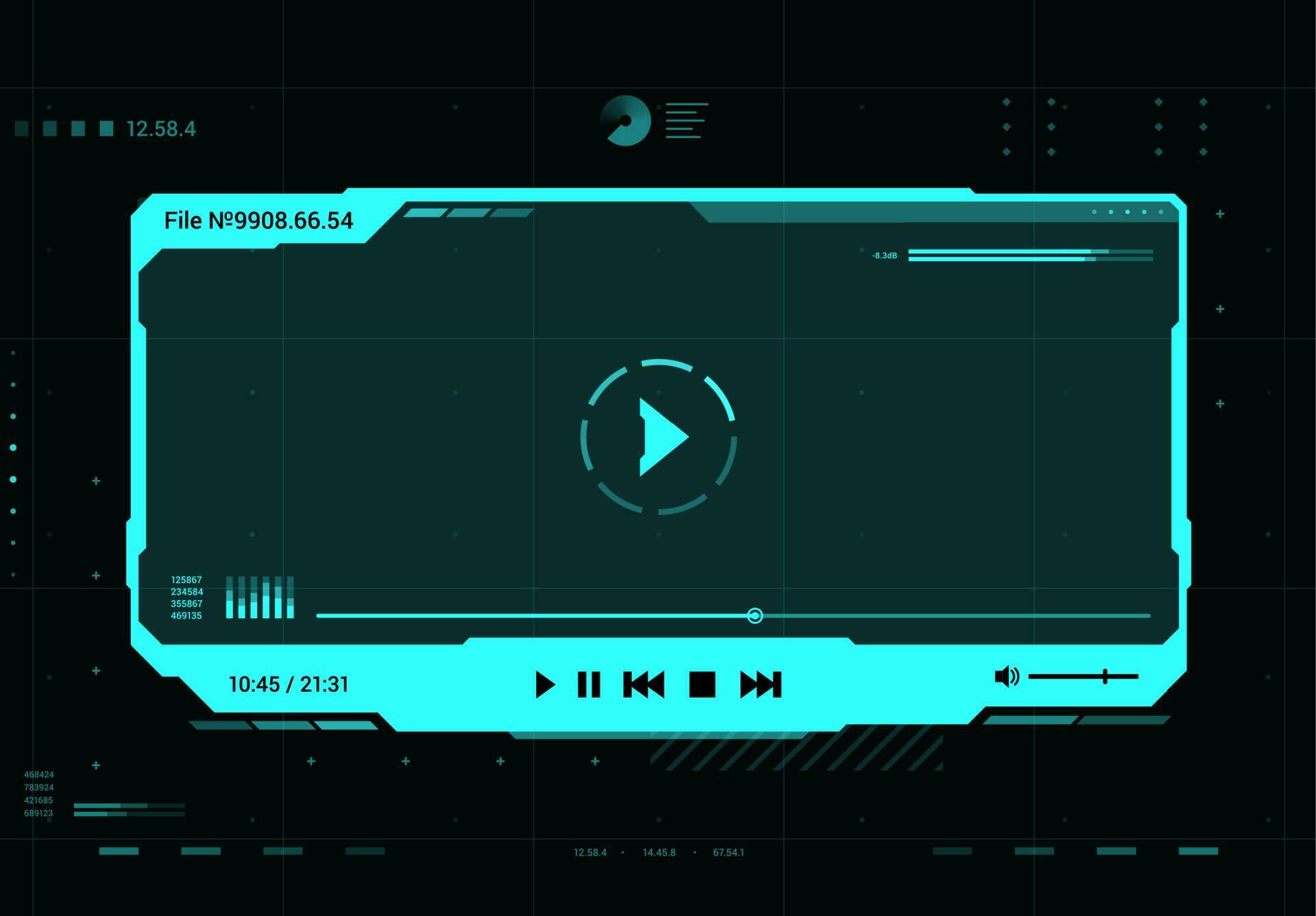 HUD video player futuristic screen frame interface 23510362 Vector Art ...