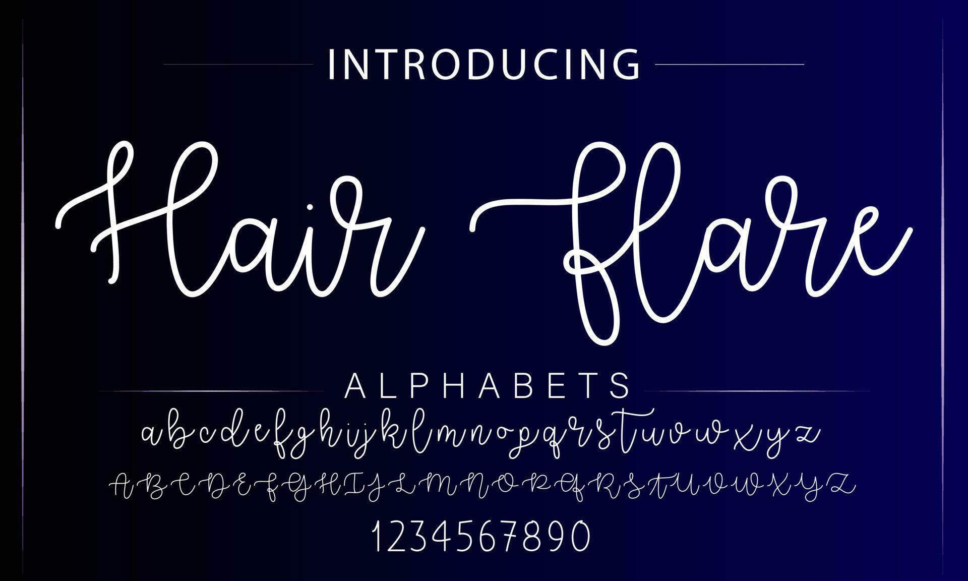 Hand drawn calligraphic vector monoline font. Distress signature letters. Modern script ...