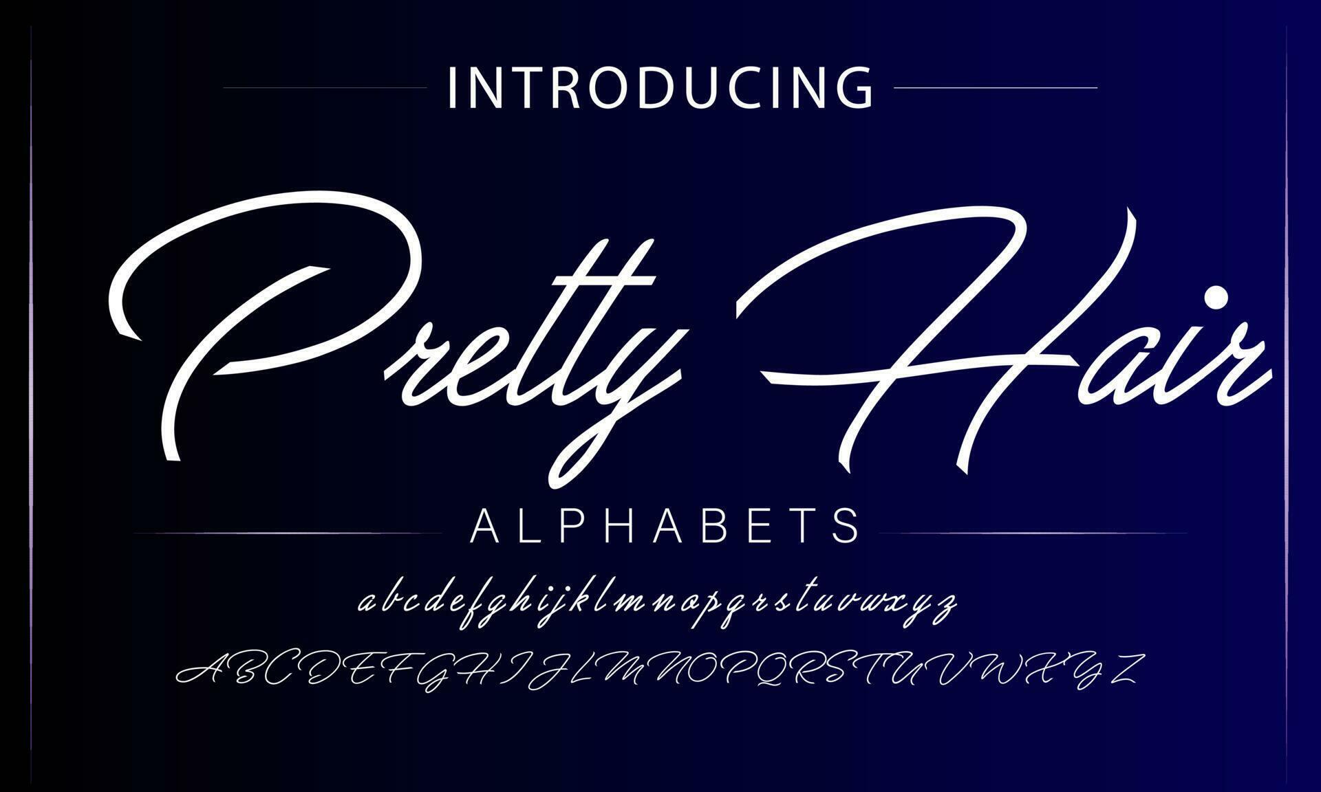 Hand drawn calligraphic vector monoline font. Distress signature letters. Modern script ...