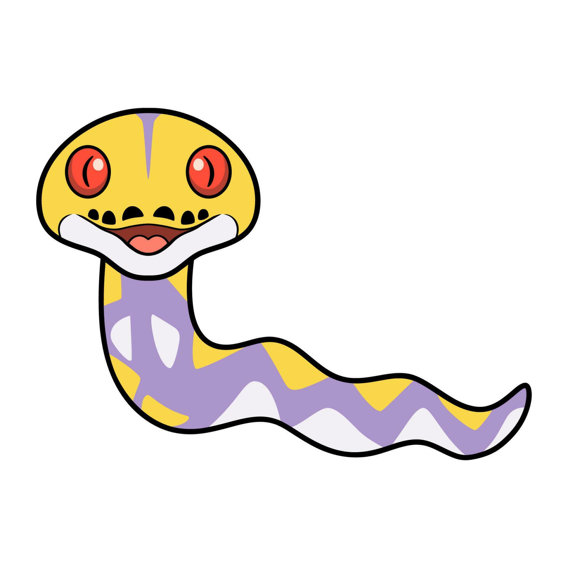 Cute lavender reticulated python cartoon 23515652 Vector Art at Vecteezy