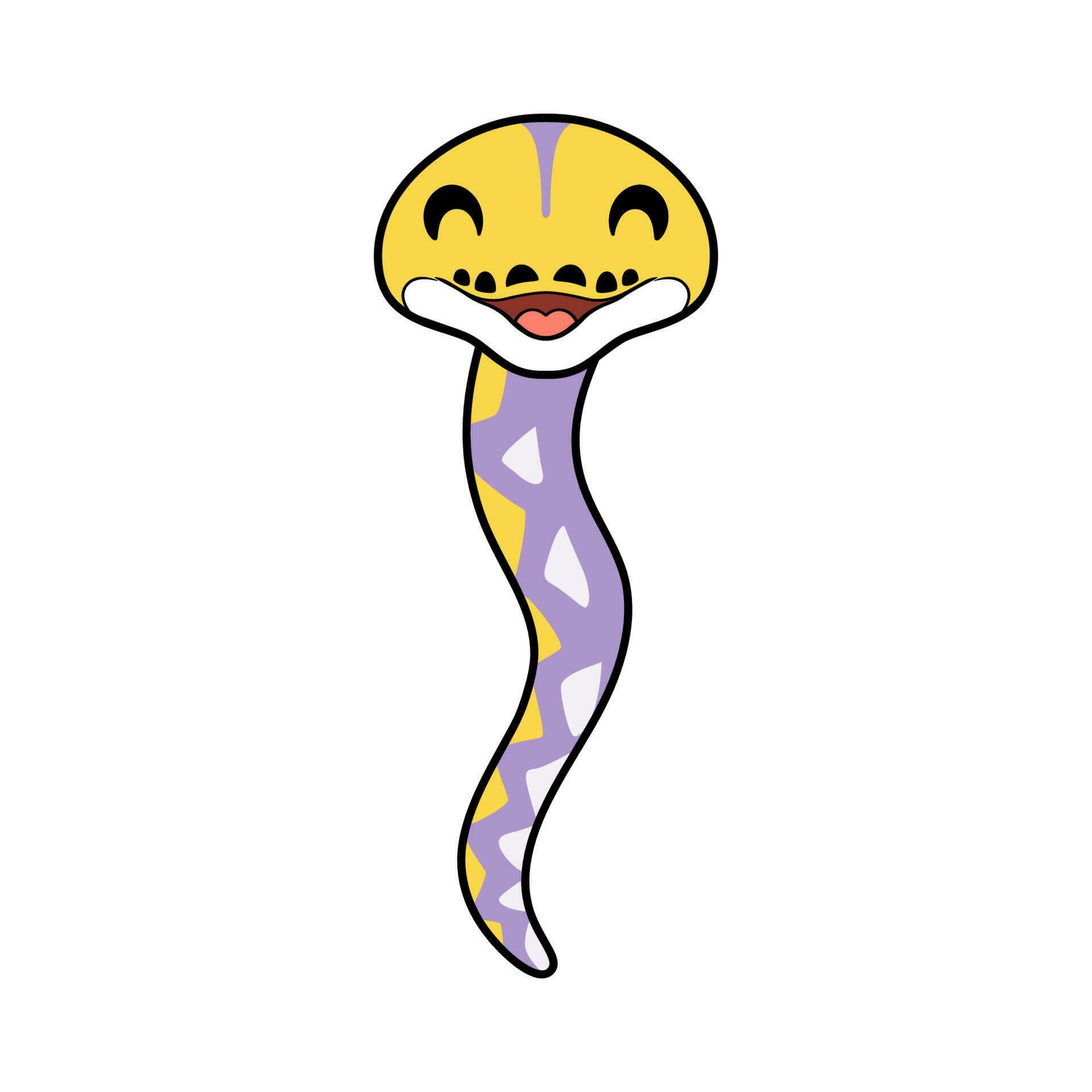 Cute lavender reticulated python cartoon 23515653 Vector Art at Vecteezy