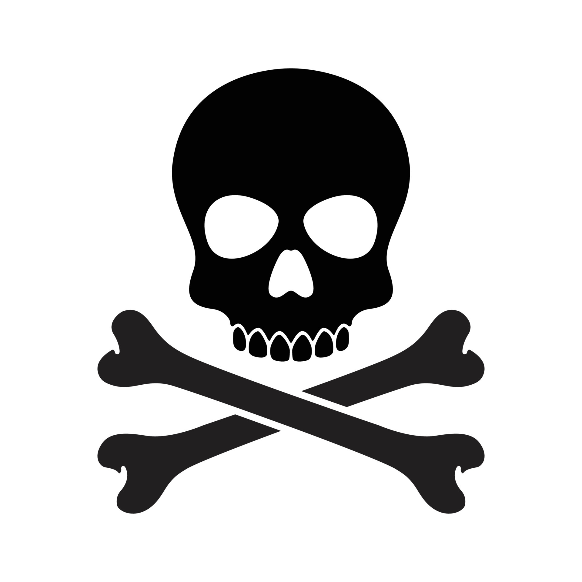 Pirate Skull Vector Halloween Icon Logo Bone Ghost Skeleton Illustration Clip Art Graphic