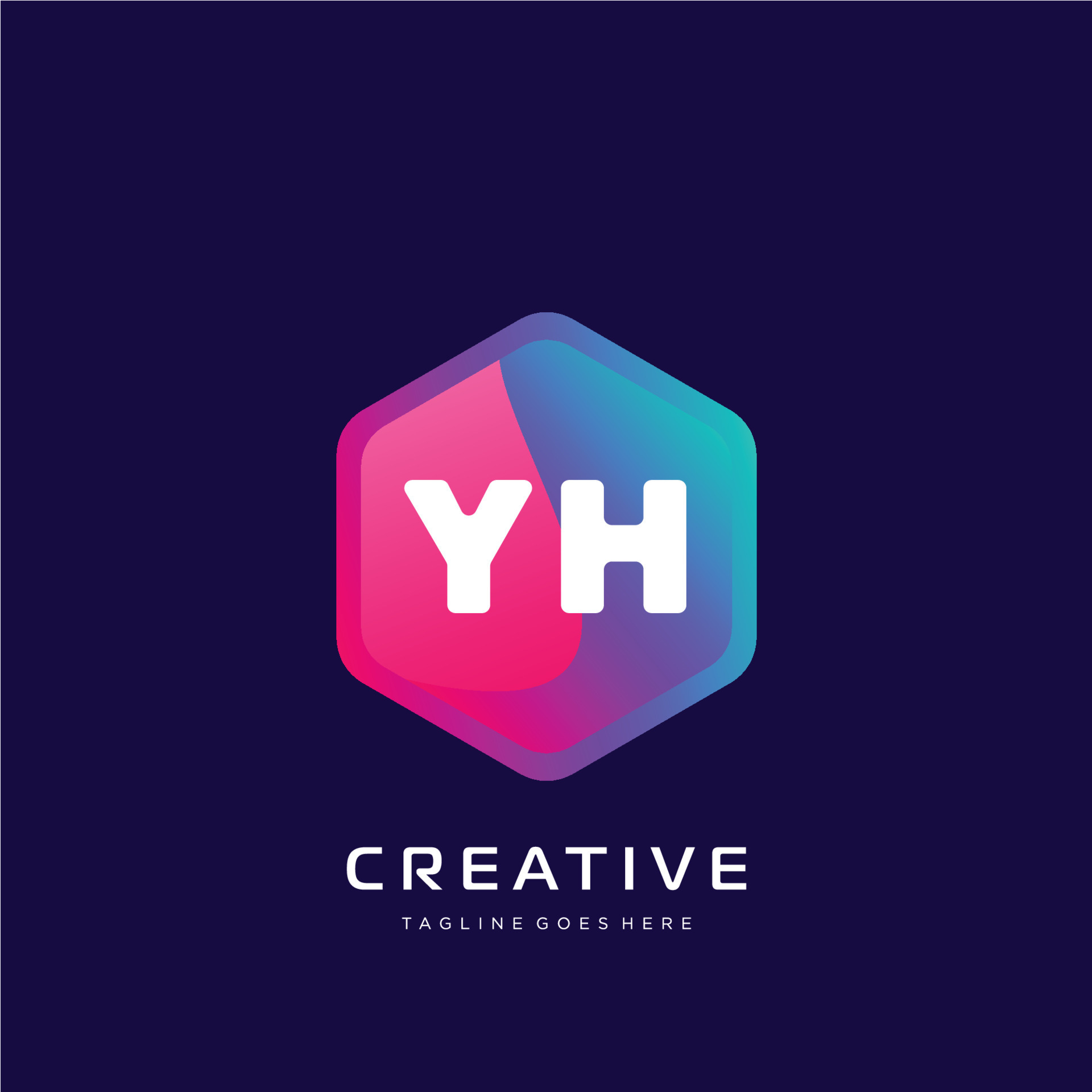 yh inicial logo con vistoso modelo vector. 23517622 Vector en Vecteezy