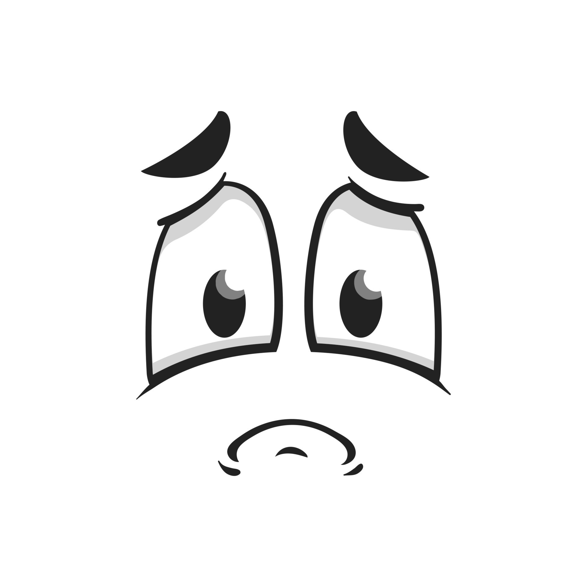 Cartoon Sad Face Vector Plaintive Look Unhappy 23518224 Vector Art At
