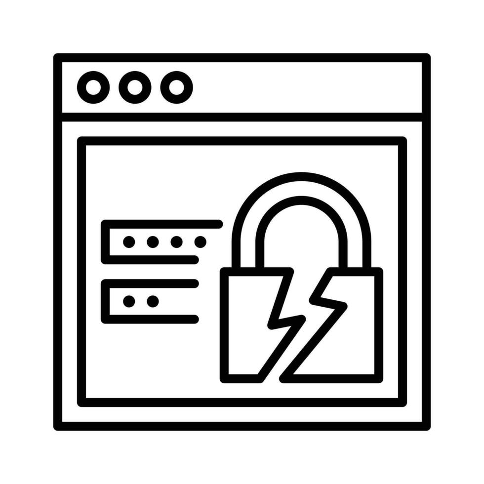 Password Cracking Vector outline icon. EPS 10 File 23520482 Vector Art ...