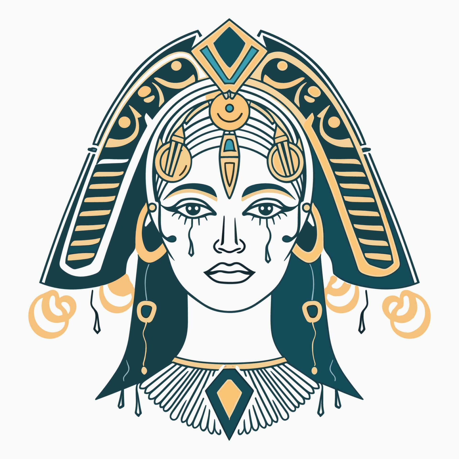 Egypt Cleopatra illustration is regal and captivating, perfect for ...
