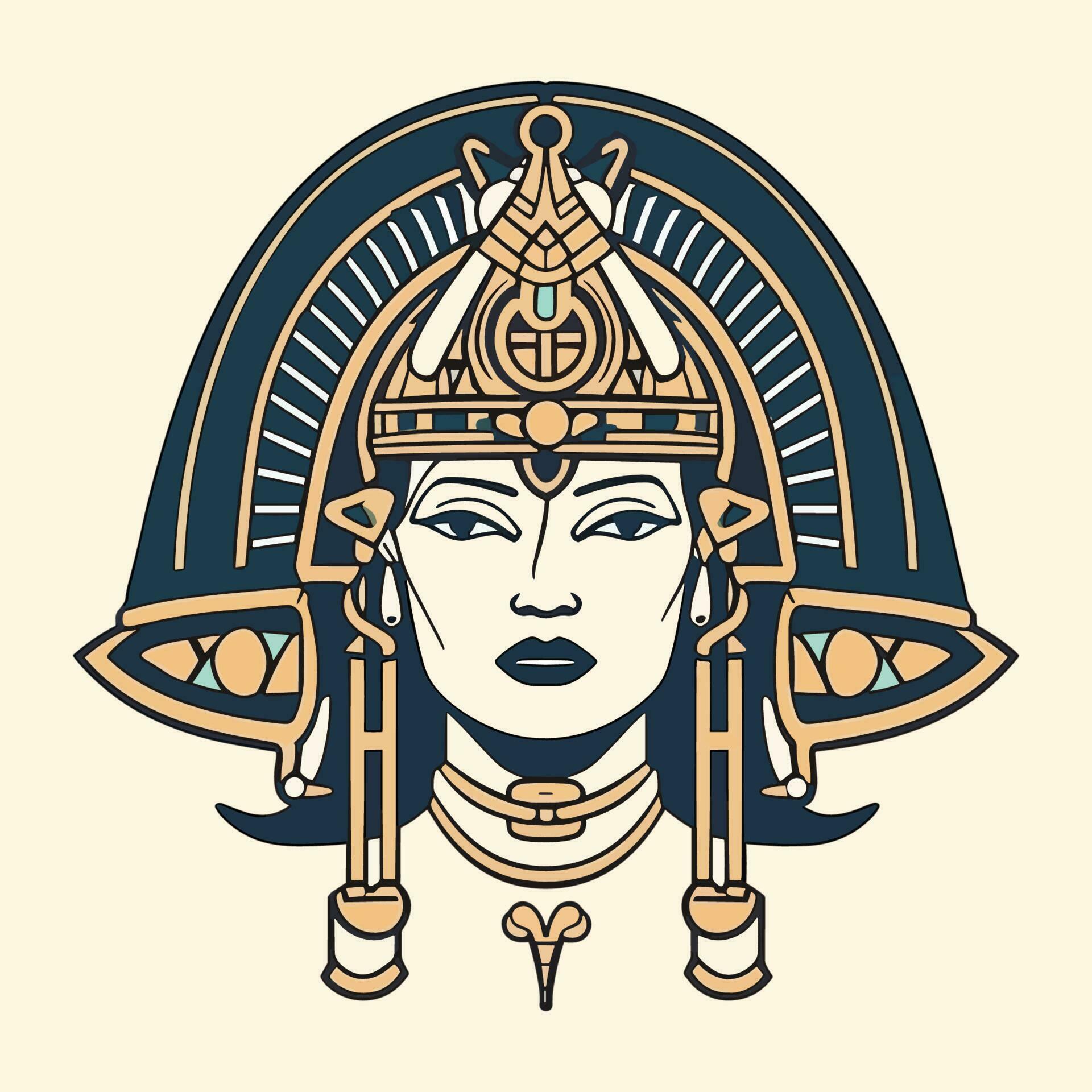 Egypt Cleopatra illustration is regal and captivating, perfect for ...