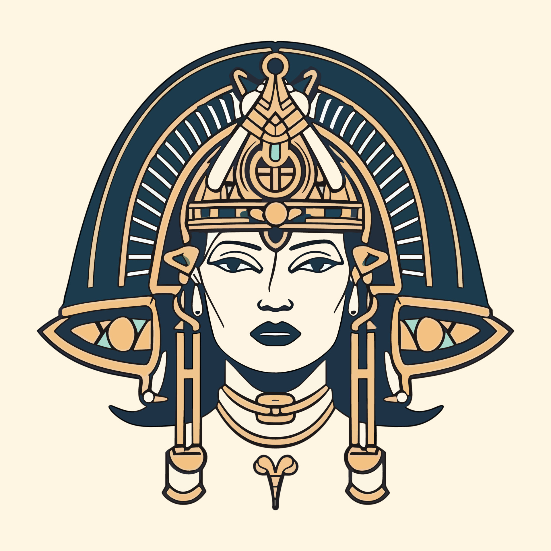 Egypt Cleopatra illustration is regal and captivating, perfect for ...