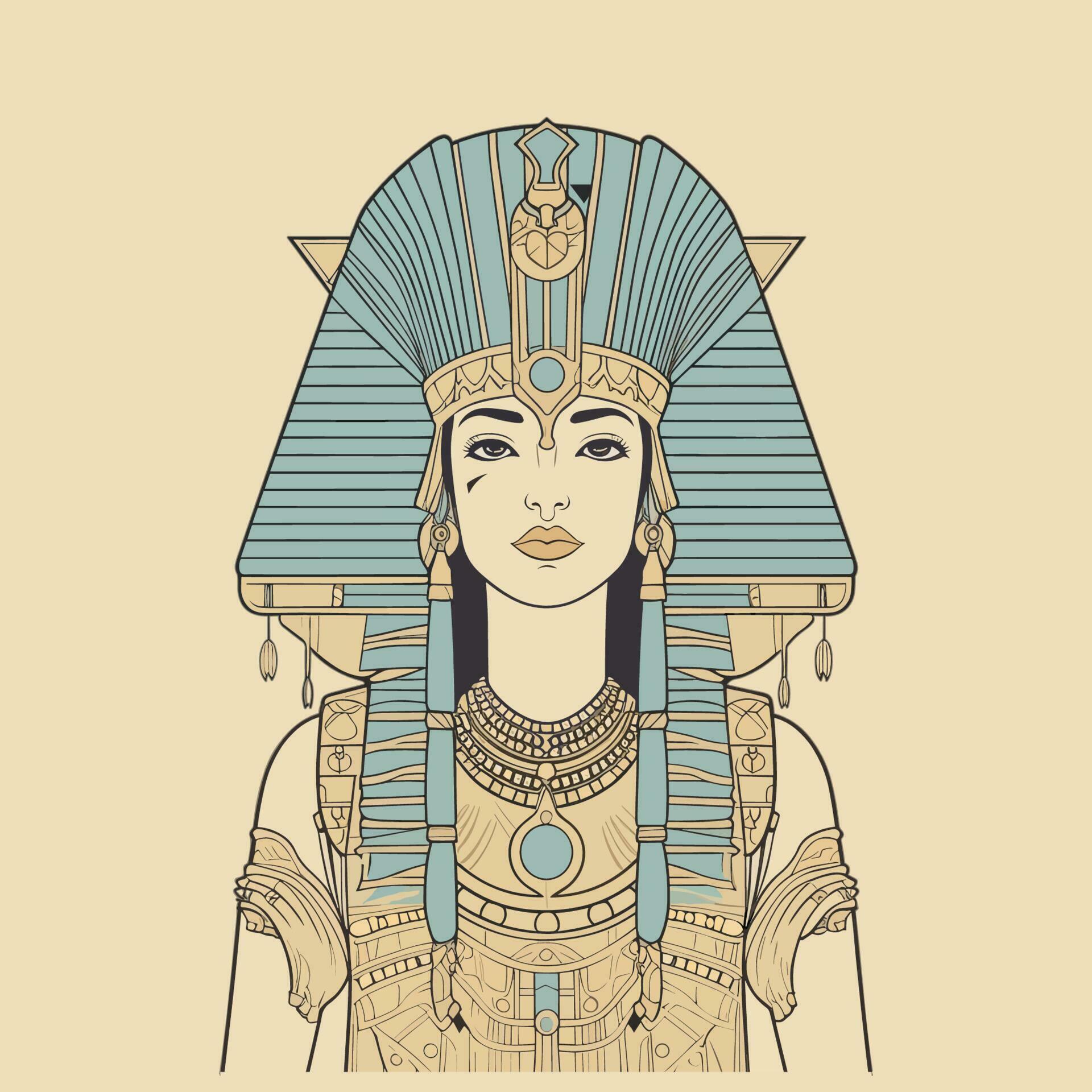 Egypt Cleopatra illustration is regal and captivating, perfect for ...