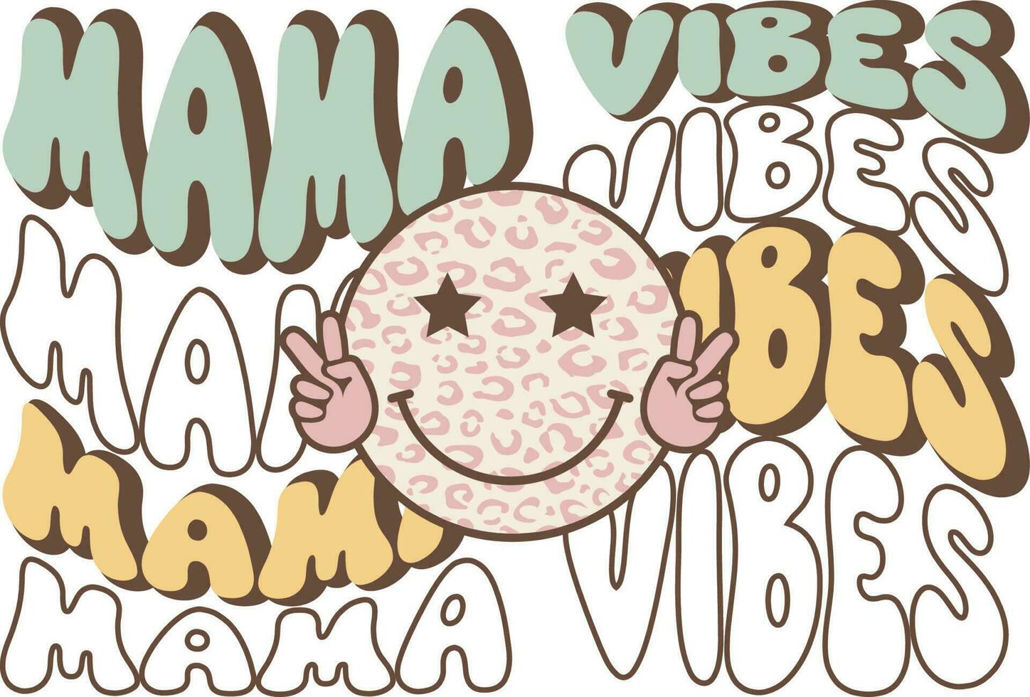 Mama Vibes Groovy Retro Mom Sublimation 23522729 Vector Art At Vecteezy