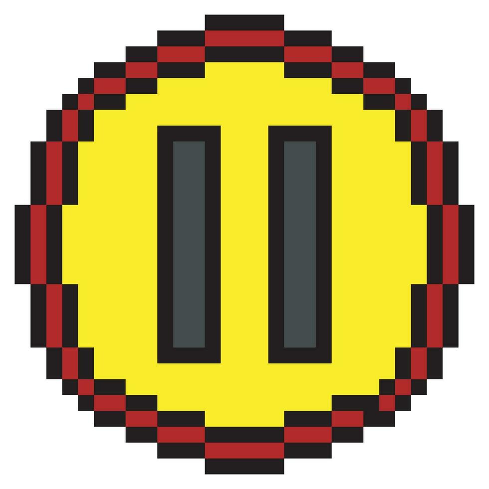 Pause button icon with pixel art 23524130 Vector Art at Vecteezy Pause button icon with pixel art 23524130 Vector Art at Vecteezy