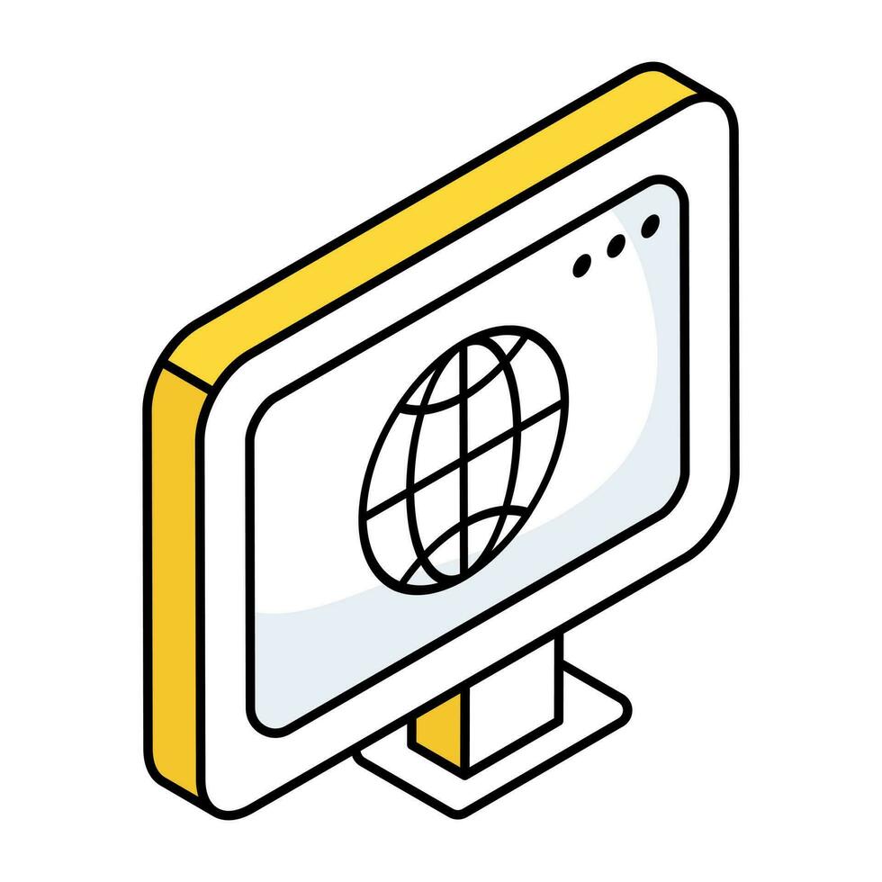 Trendy vector design of web browser 23524546 Vector Art at Vecteezy