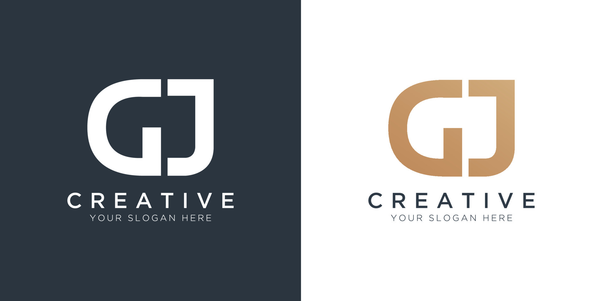 Luxury Letter Gj Logo Template In Gold And White Color. Initial Luxury Gj Letter Logo Design ...