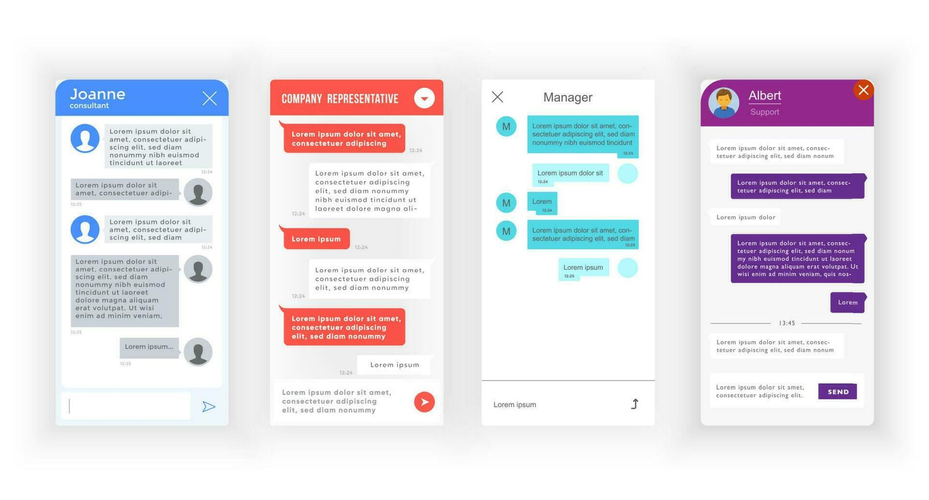 Chatbot, bot messenger app interface, support chat 23526409 Vector Art ... Chatbot, bot messenger app interface, support chat 23526409 Vector Art ...